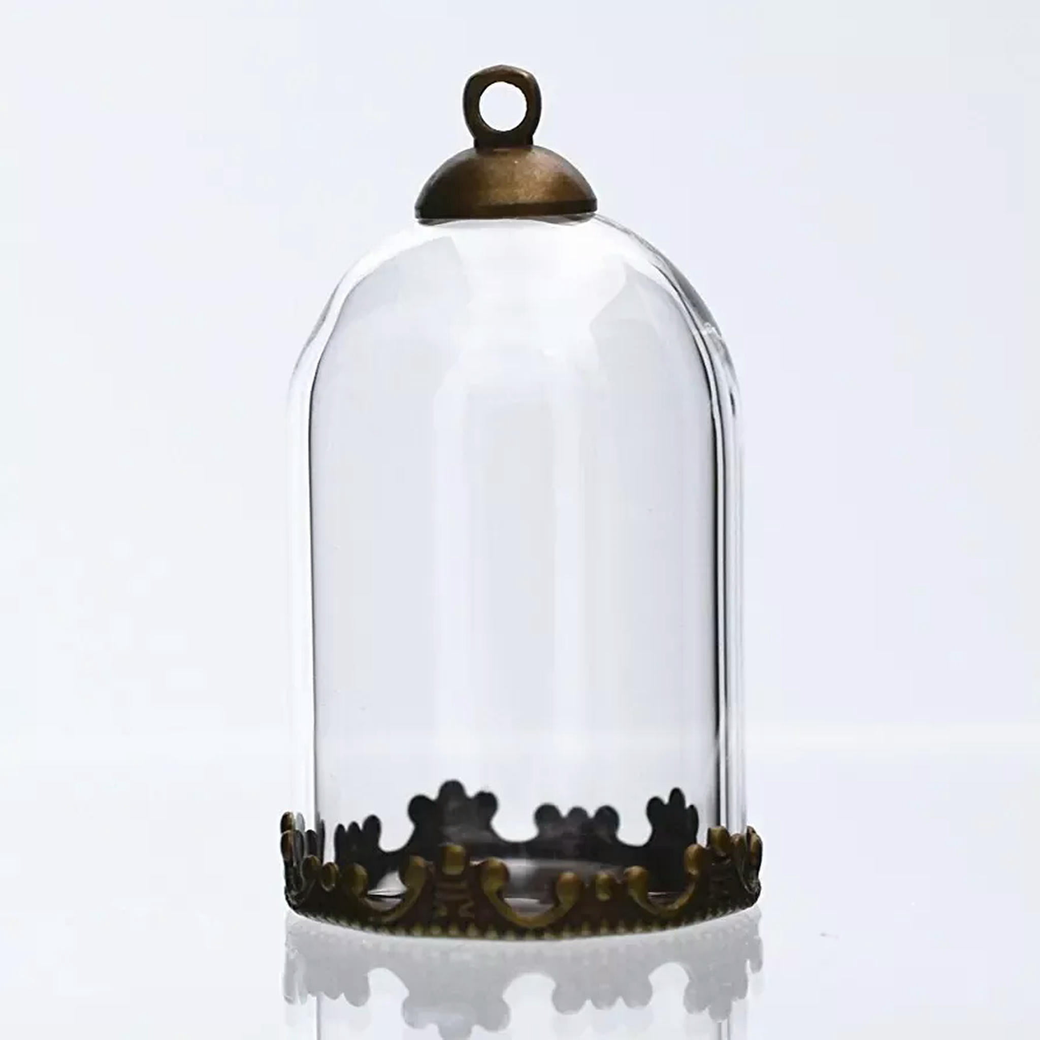 U8MO Glass Dome Pendant Kit Cloche Vial Fillable DIY Bulk Jewelry ...