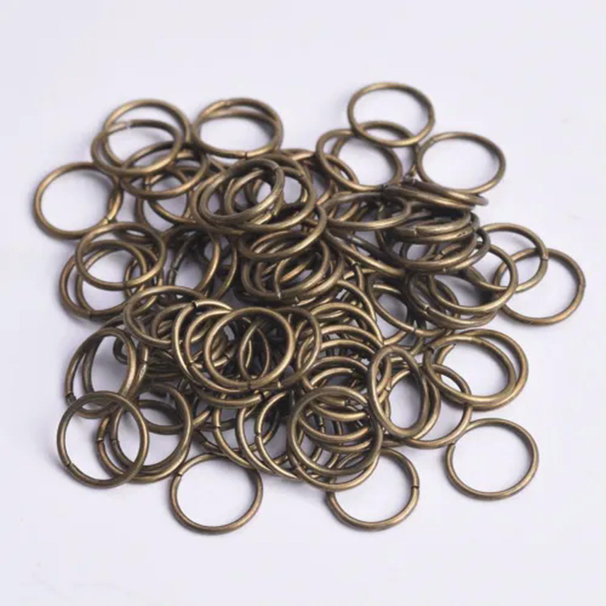 U8MO Gold/Silver/Bronze/Black Metal Jump Rings Split Rings 4/5/6/7/8/10 ...