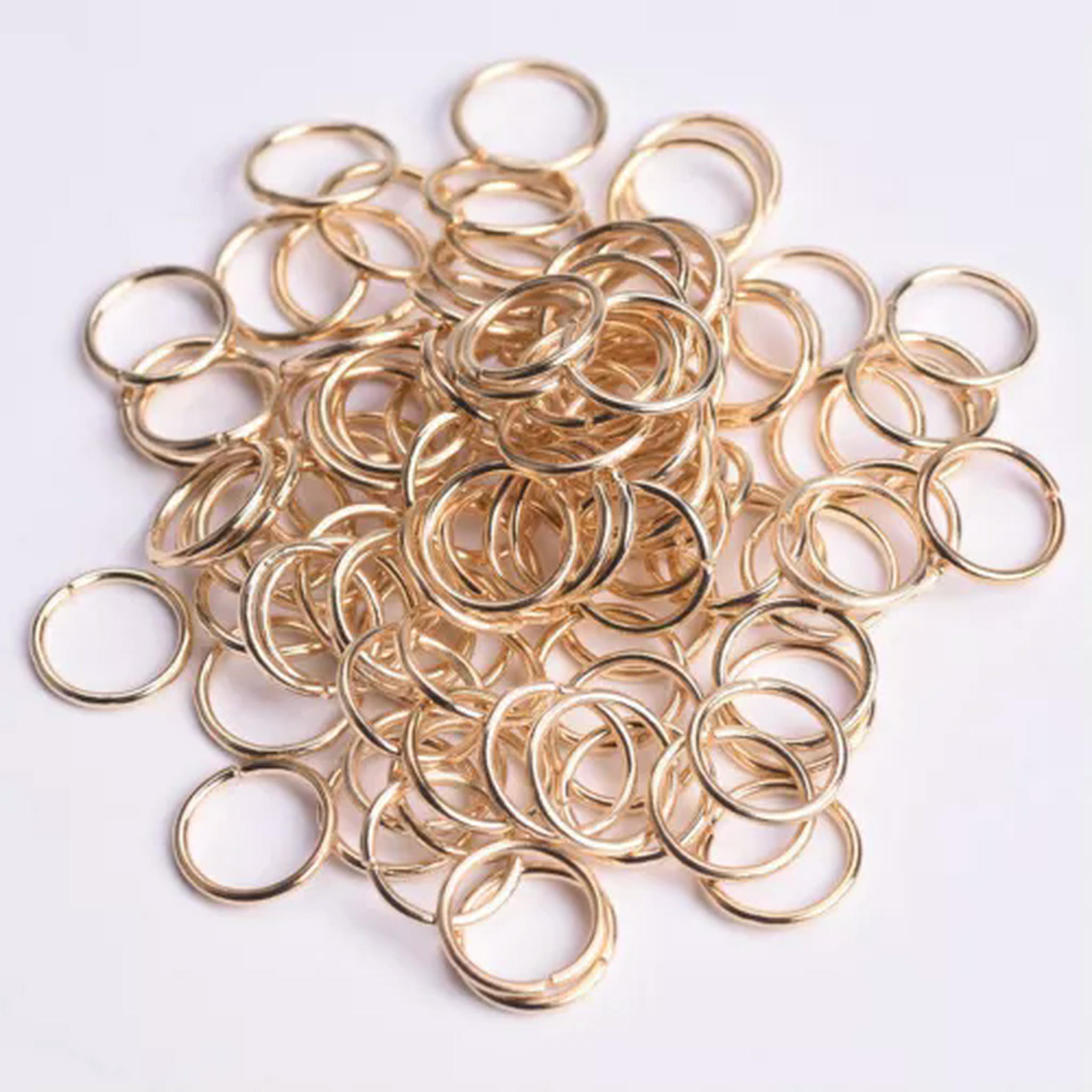 U8MO Gold/Silver/Bronze/Black Metal Jump Rings Split Rings 4/5/6/7/8/10 ...