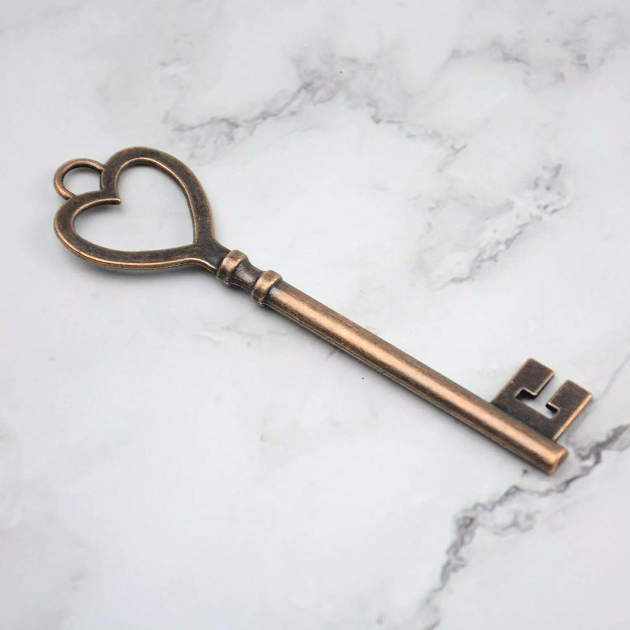 U8MO Heart Key-Big Key-Skeleton Key-Antiqued Copper-84mm Large Skeleton ...