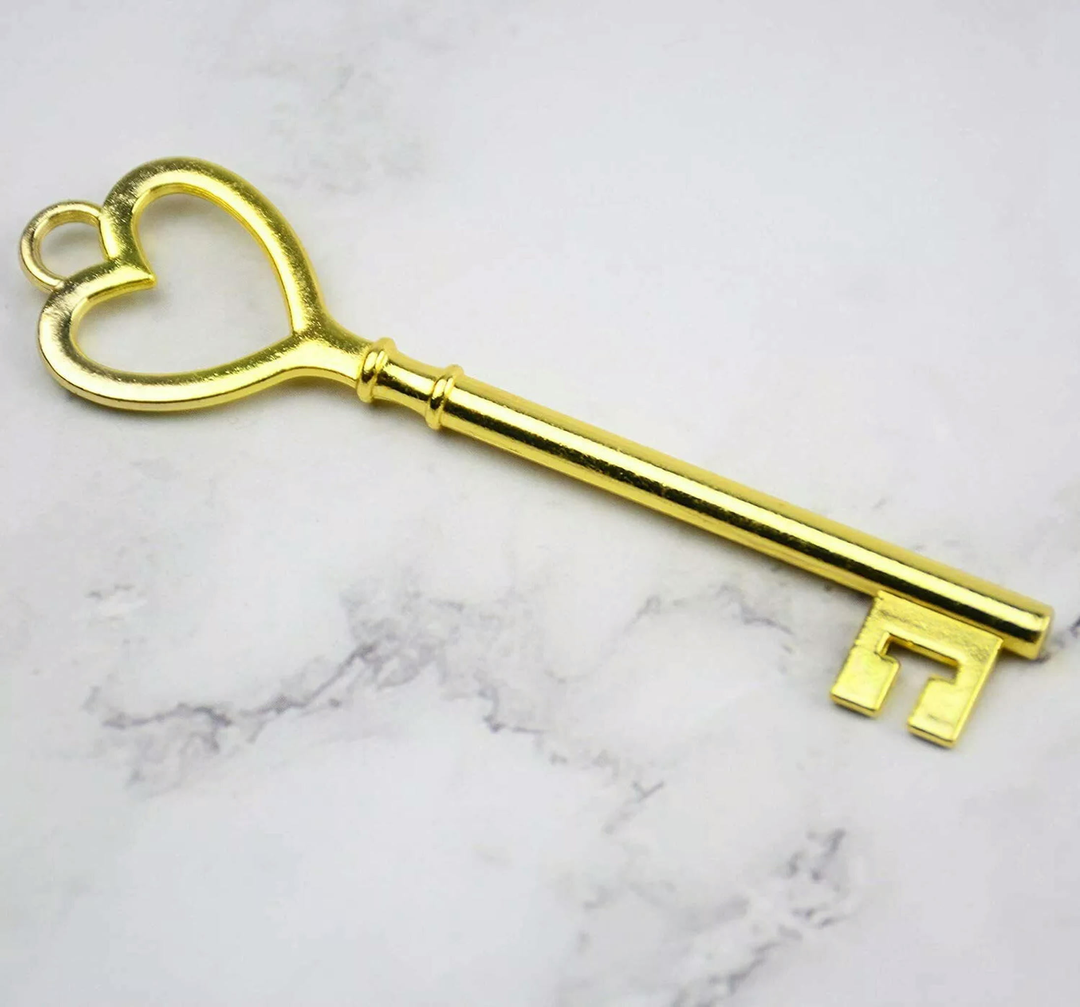 U8MO Heart Key-Big Key-Skeleton Key-Antiqued Gold-84mm Large Skeleton ...