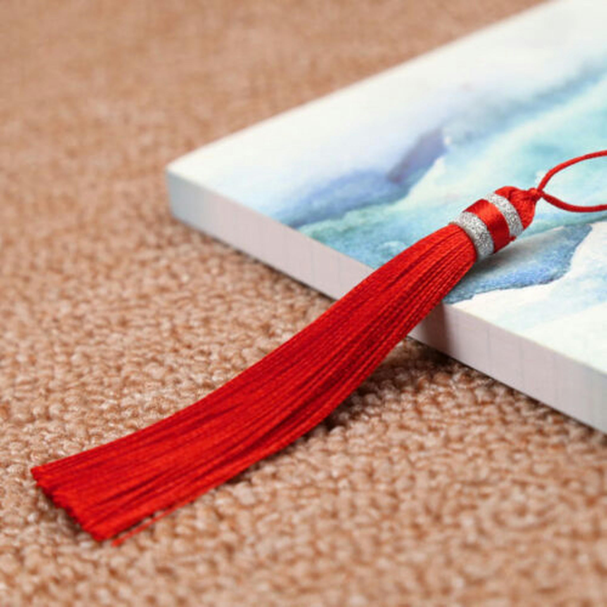 U8MO Hot 9cm Polyester Silk Chinese Knot Bookmark Tassel Trim Craft ...