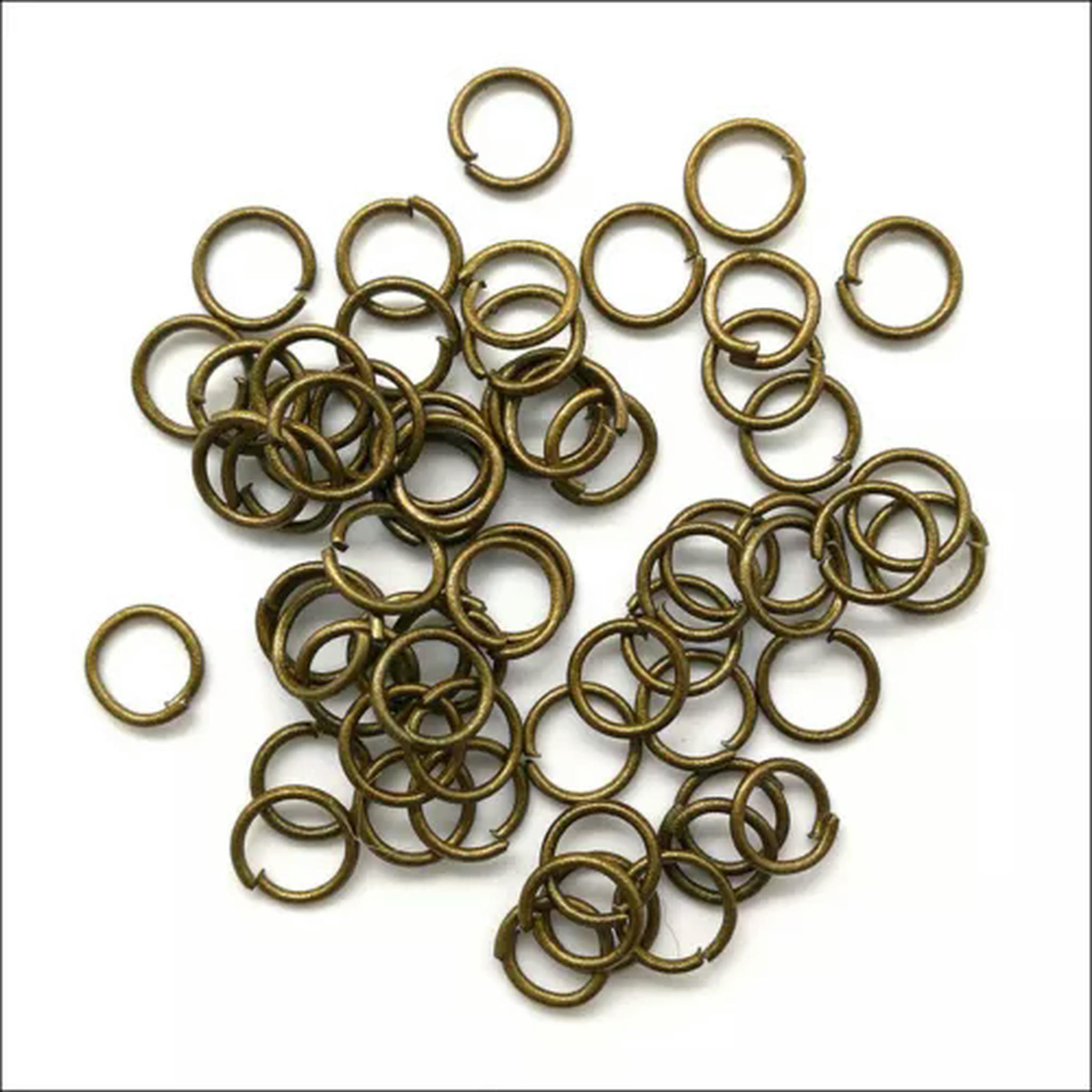 U8MO Lot 100pc 6mm Metal Open Jump Rings Split Rings Connectors Jewelry Making Crafts-Bronze ...