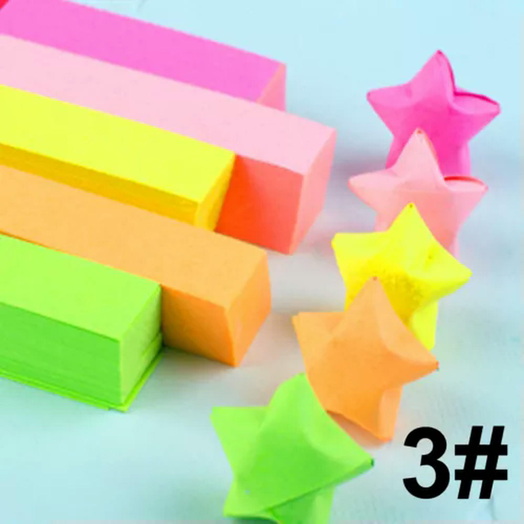 U8MO Lucky Star Folding Paper Lucky Wish Star Cute Origami Paper ...