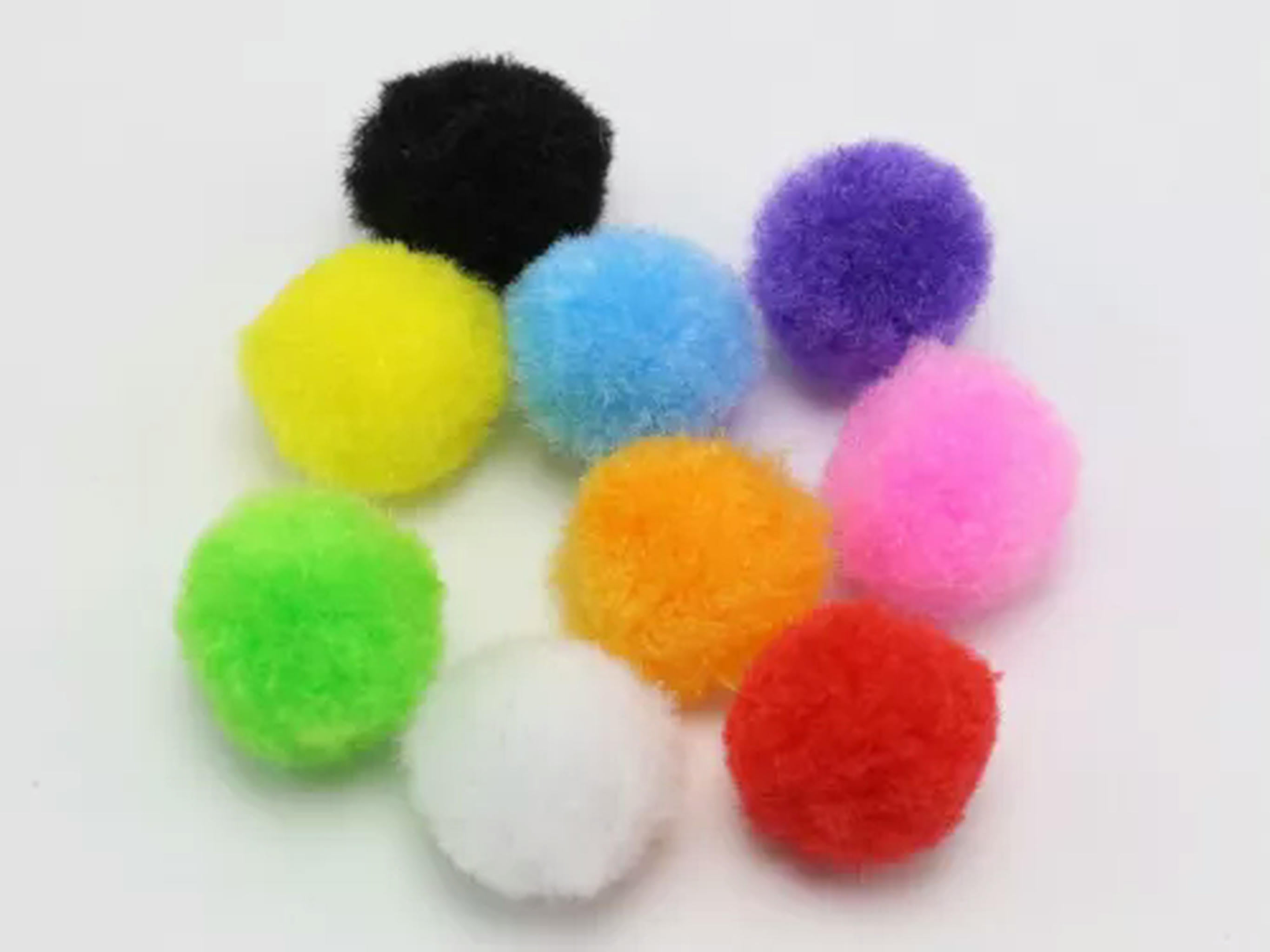 U8MO Mixed Color Soft Fluffy Pom Poms for Kids DIY Crafts Pompoms Ball ...
