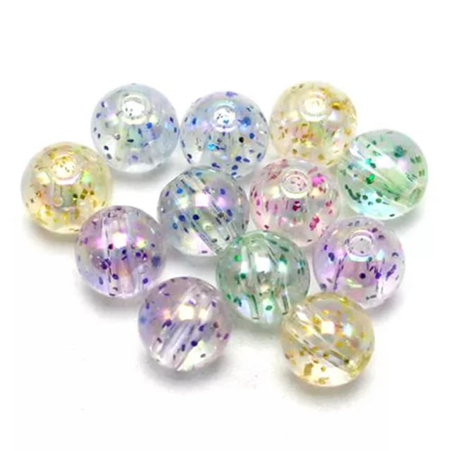 U8MO Mixed Transparent Color with Glitter inside Acrylic Smooth Round ...