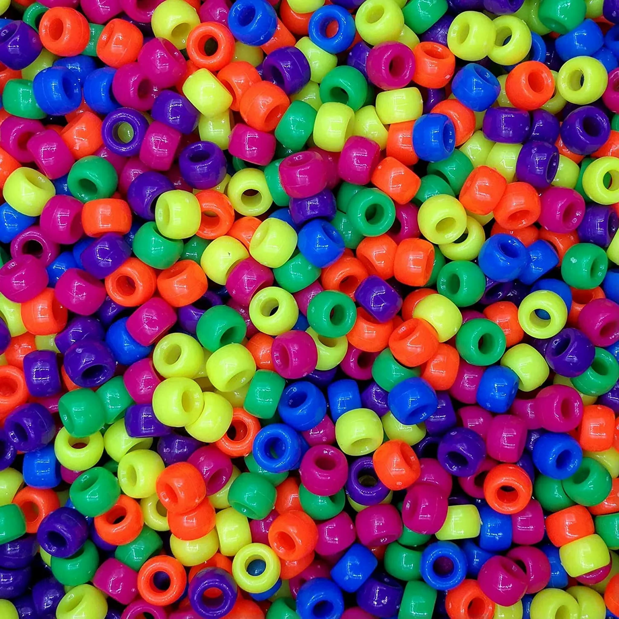 U8MO Neon Pony Beads Acrylic Assorted Colors BULK Lot Wholesale Set ...