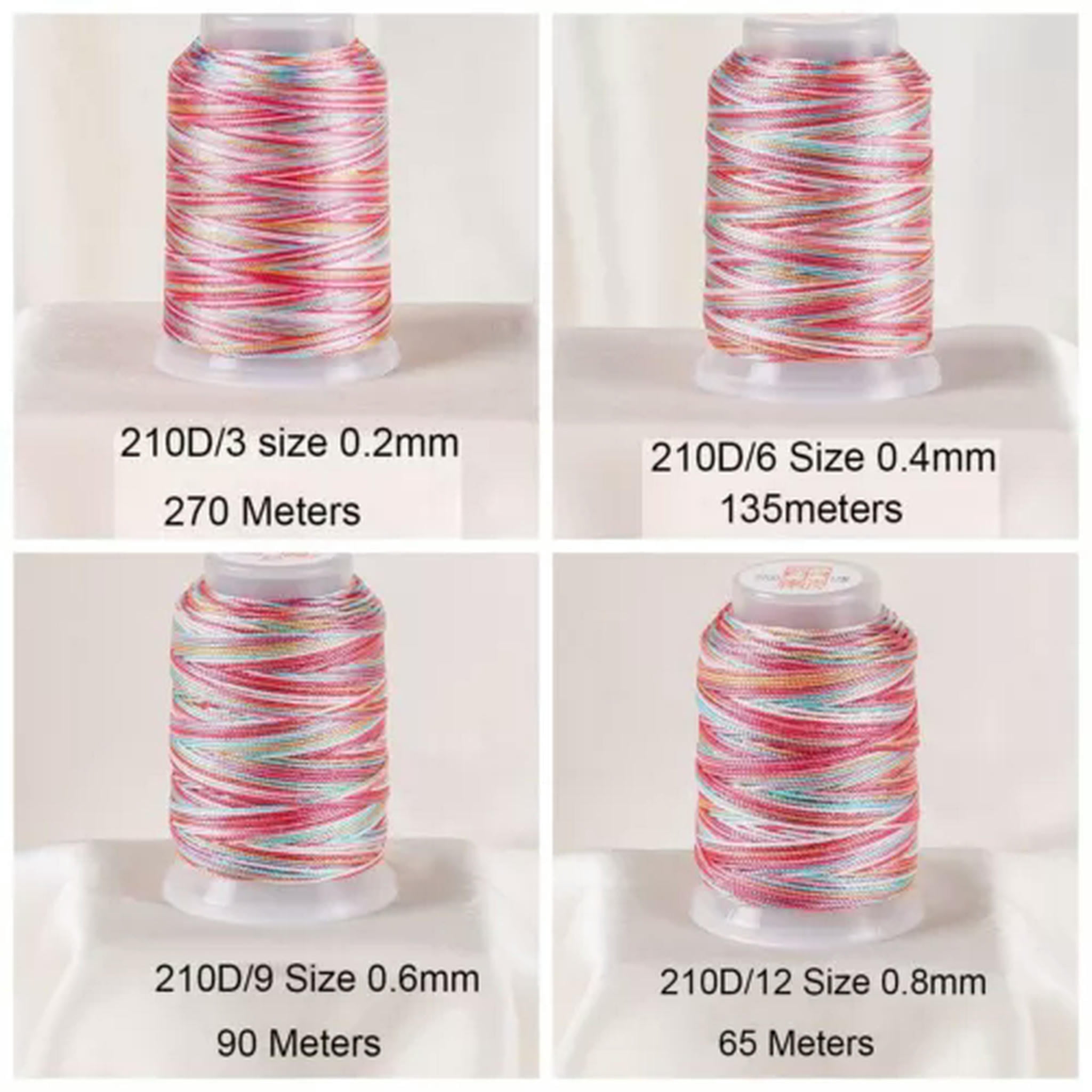 U8MO One Spool Variegated Polyester Sewing Embroidery Thread String ...