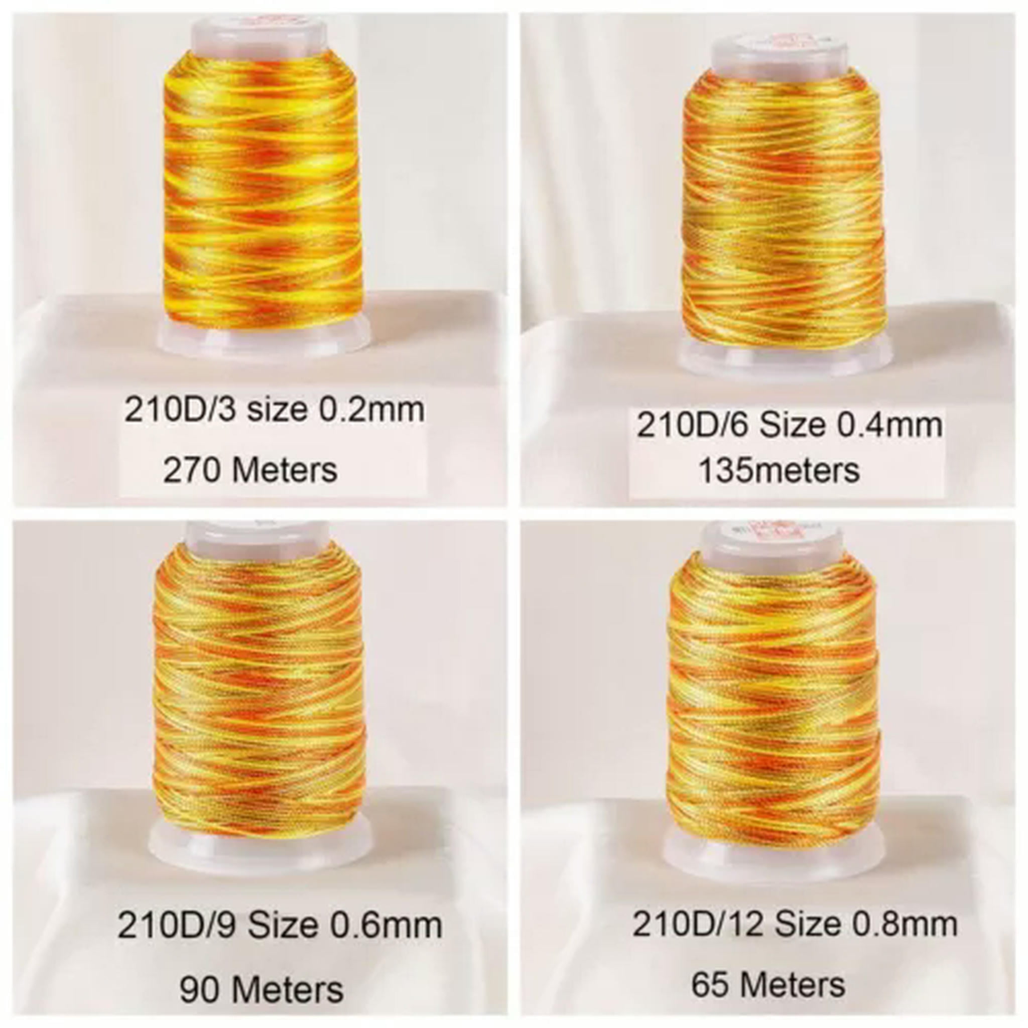 U8MO One Spool Variegated Polyester Sewing Embroidery Thread String ...