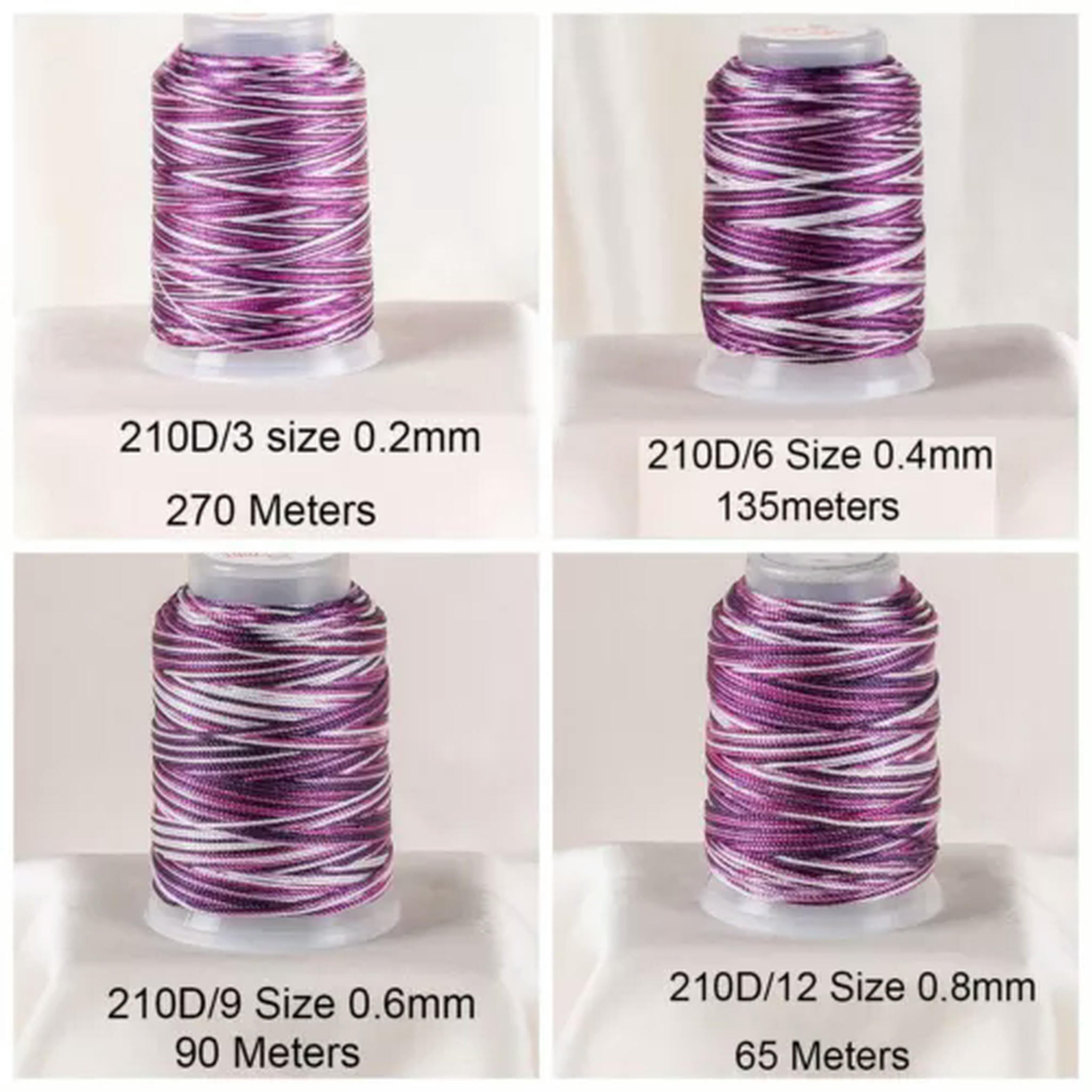 U8MO One Spool Variegated Polyester Sewing Embroidery Thread String ...