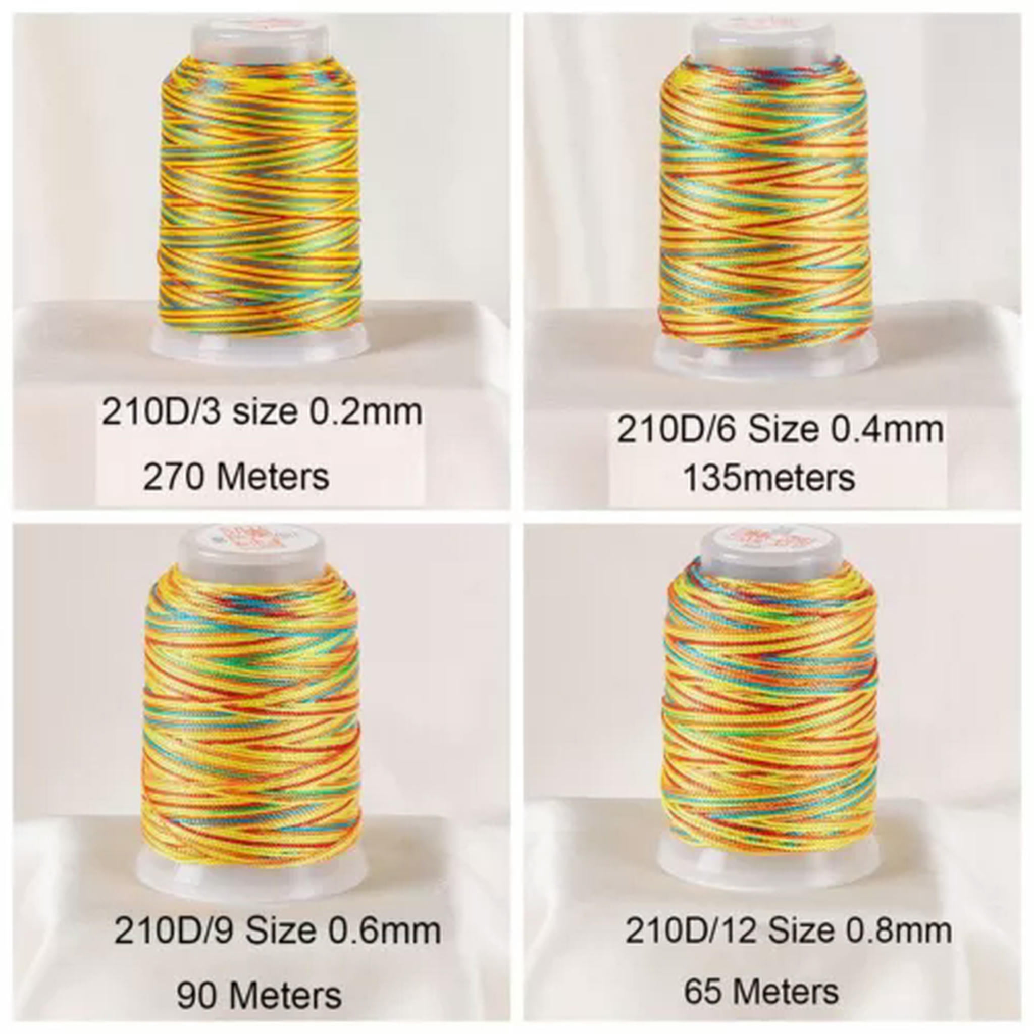 U8MO One Spool Variegated Polyester Sewing Embroidery Thread String ...