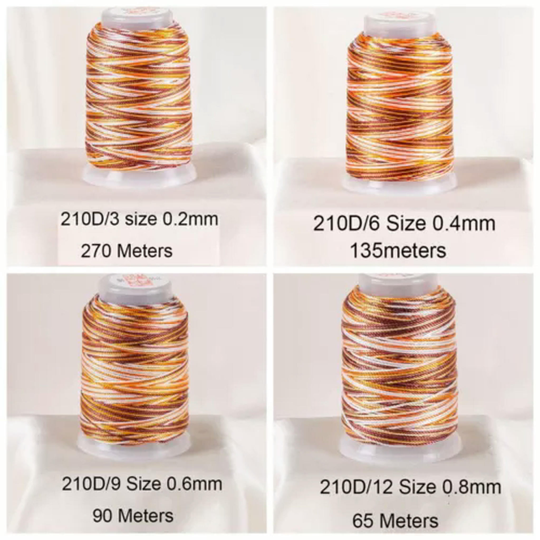 U8MO One Spool Variegated Polyester Sewing Embroidery Thread String ...