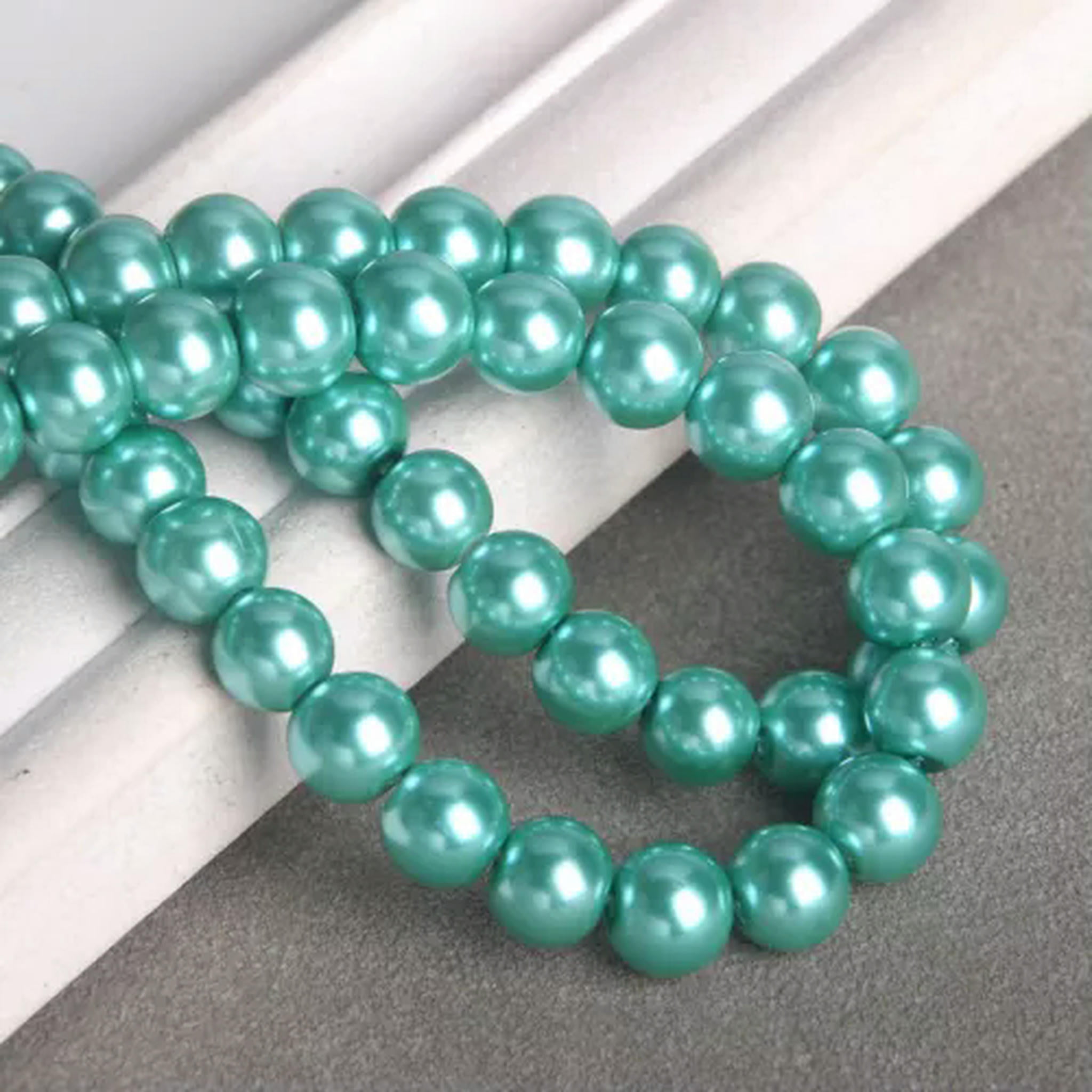 U8MO Pearl Glass Round 4mm/6mm/8mm/10mm/12mm/14mm Loose Beads for ...
