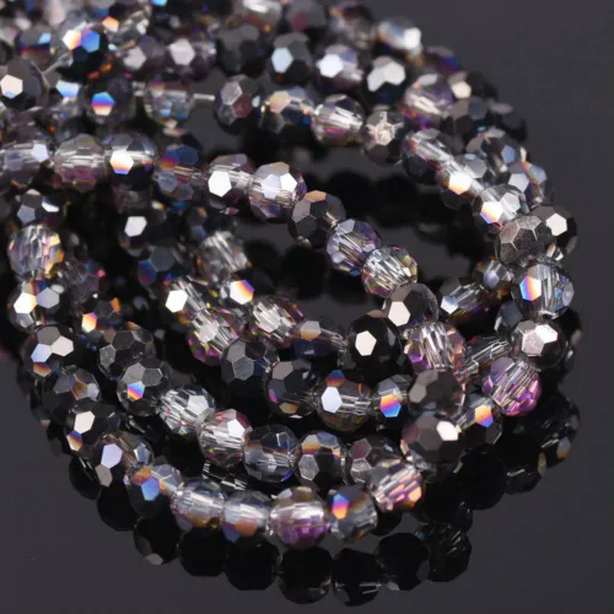 U8MO Round 3mm 4mm 6mm 8mm 32 Facets Faceted Cut Crystal Glass Loose ...