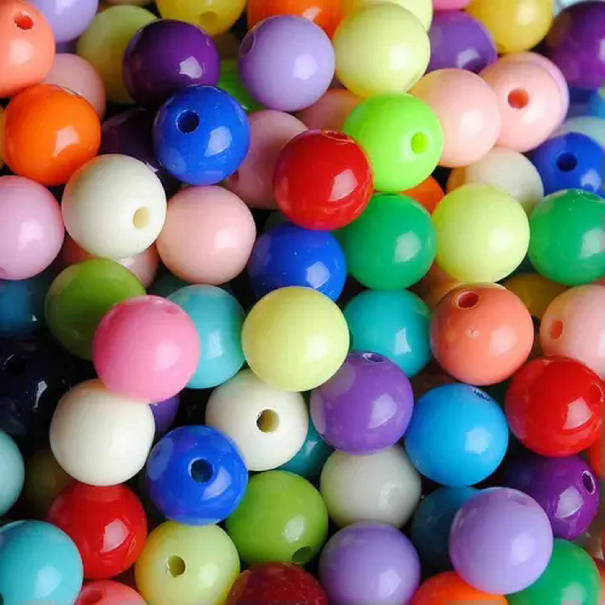 U8MO Round Acrylic Plastic Loose Beads lot 6mm 8mm 10mm 12mm 14mm 16mm ...