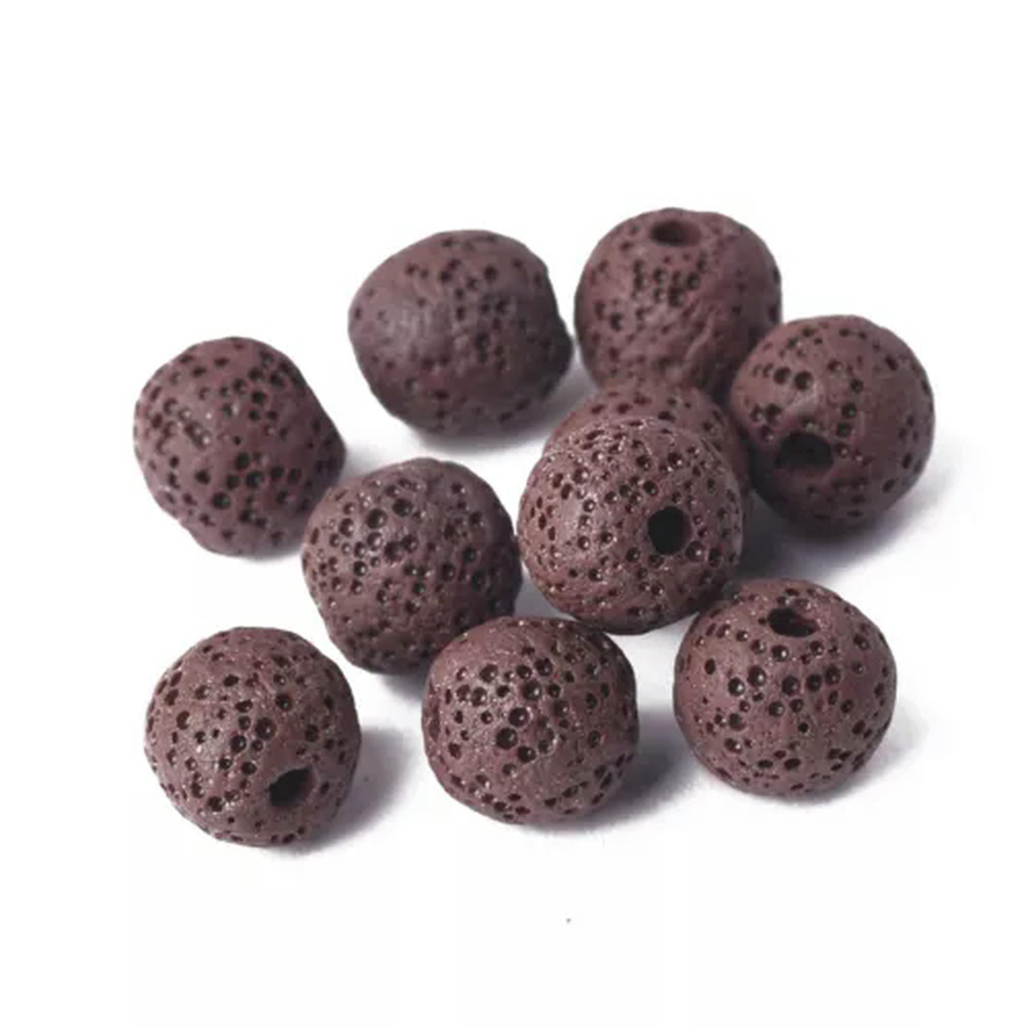 U8MO Round Colorful Lava Stone 6mm 8mm 10mm 12mm 14mm 16mm Loose ...