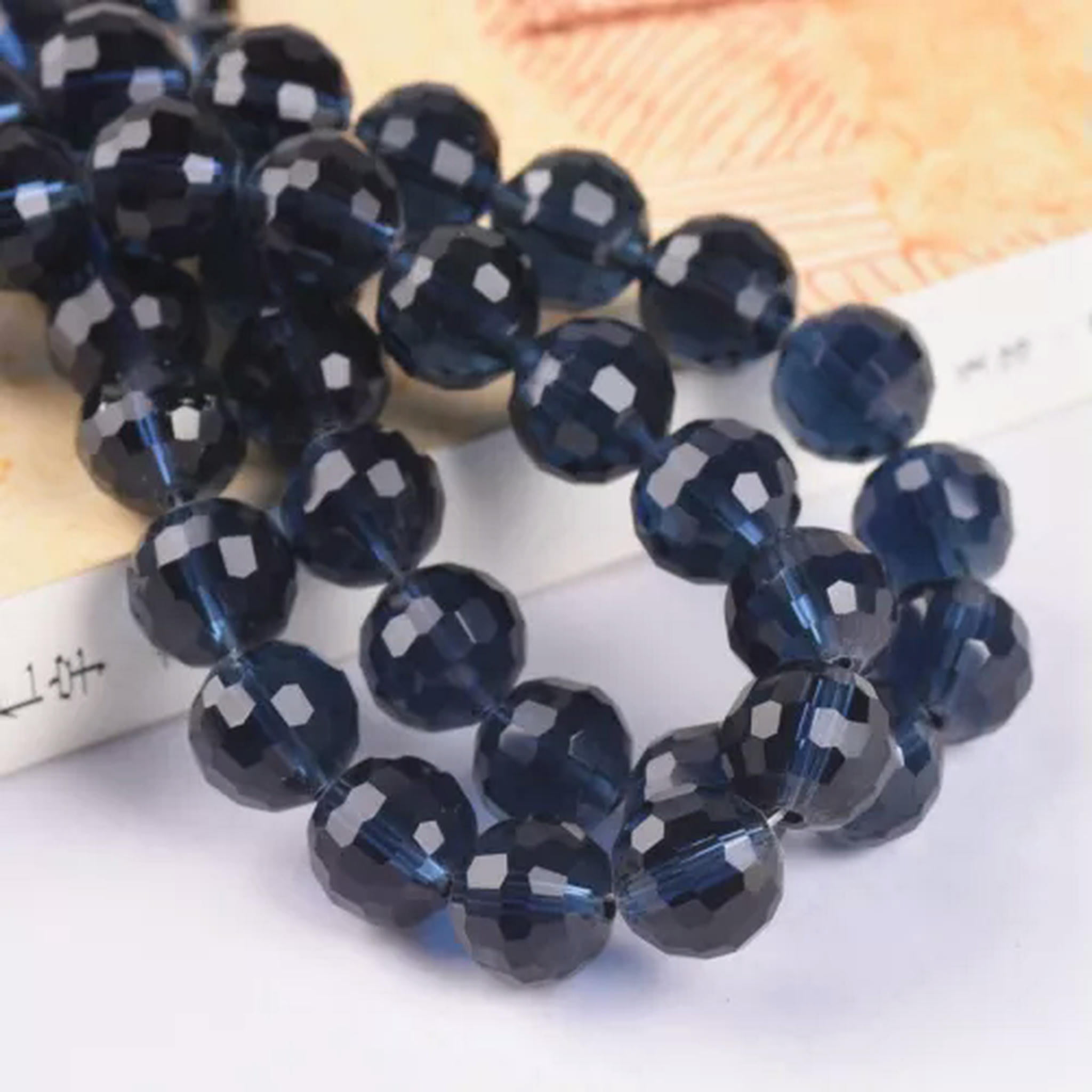 U8MO Round Disco Ball 6mm 8mm 10mm 12mm 96 Facets Faceted Crystal Glass ...