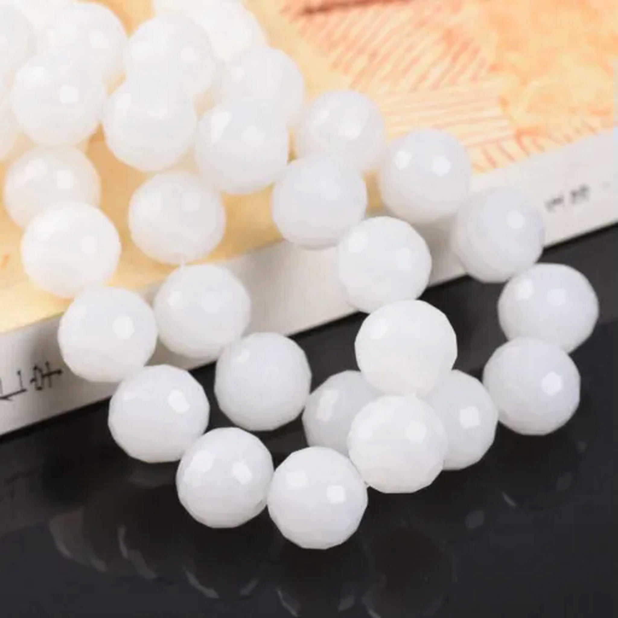 U8MO Round Disco Ball 6mm 8mm 10mm 12mm 96 Facets Faceted Crystal Glass ...