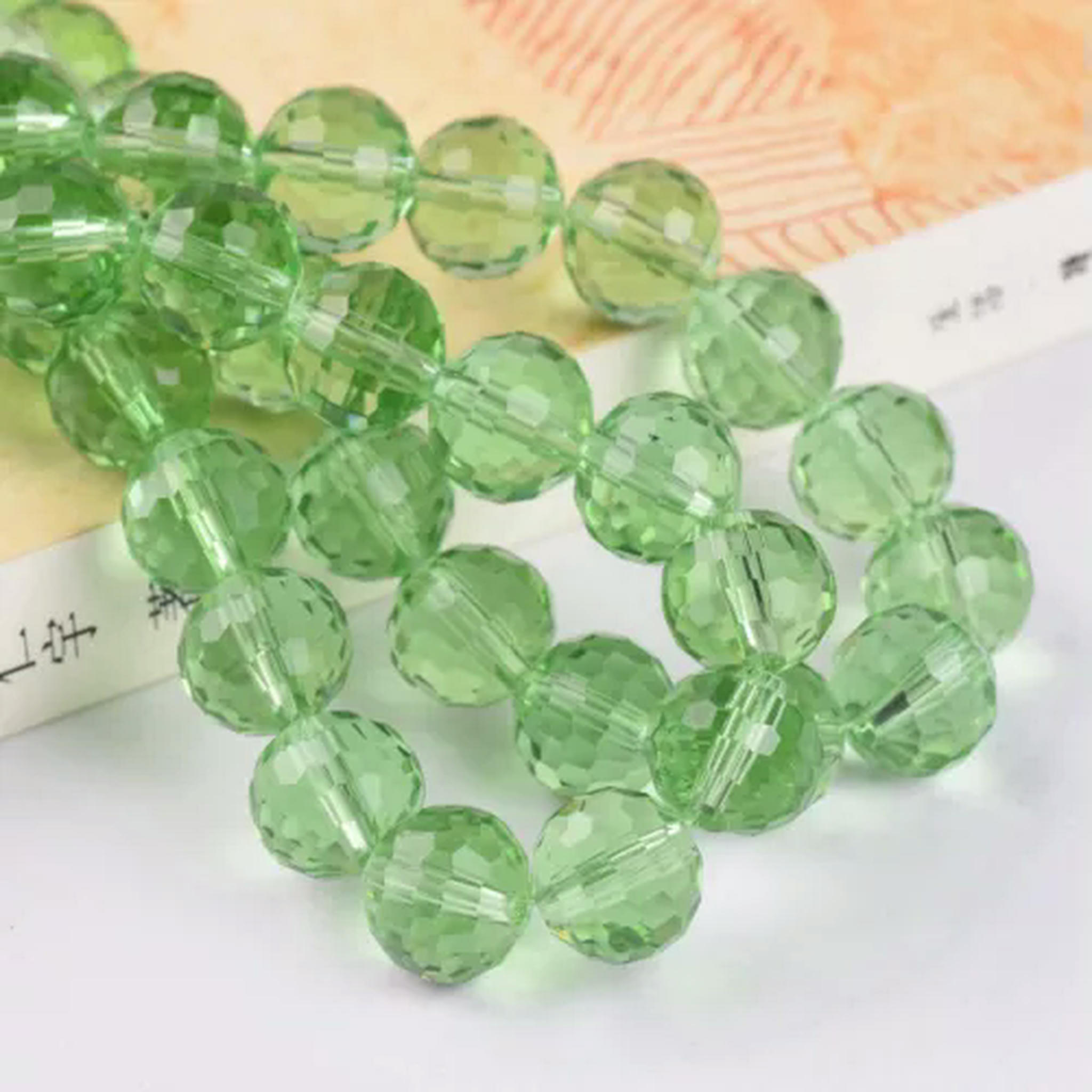 U8MO Round Disco Ball 6mm 8mm 10mm 12mm 96 Facets Faceted Crystal Glass ...