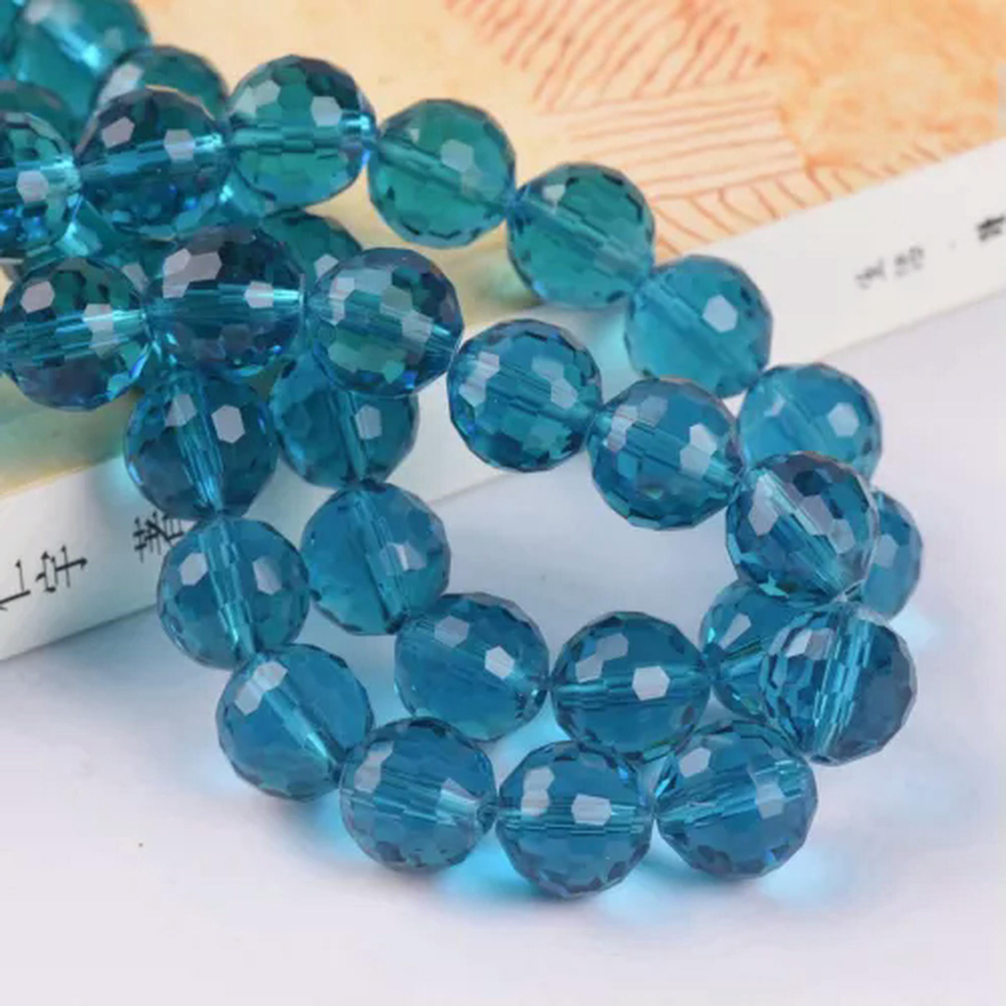 U8MO Round Disco Ball 6mm 8mm 10mm 12mm 96 Facets Faceted Crystal Glass ...
