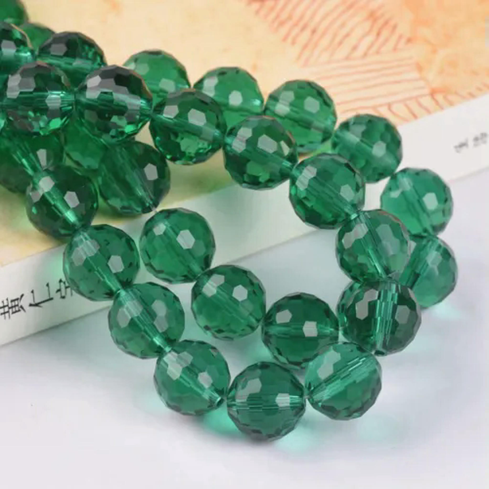 U8MO Round Disco Ball 6mm 8mm 10mm 12mm 96 Facets Faceted Crystal Glass ...
