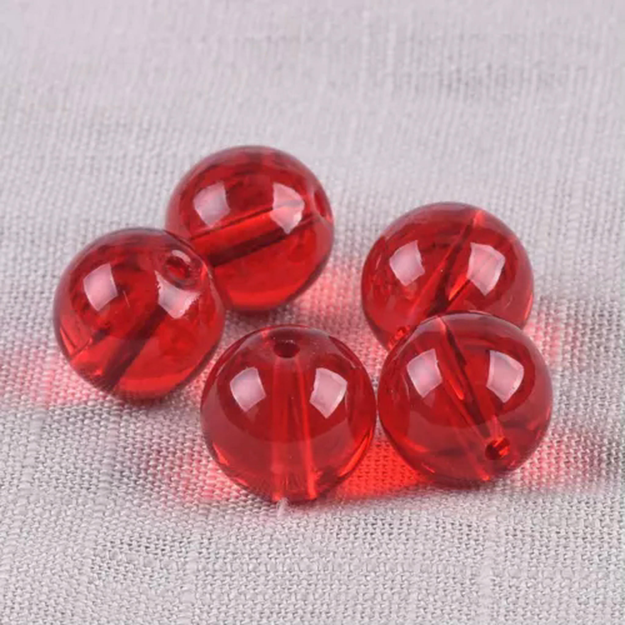 U8MO Round Glossy 6mm 8mm 10mm 12mm 14mm Crystal Glass Loose Beads for ...