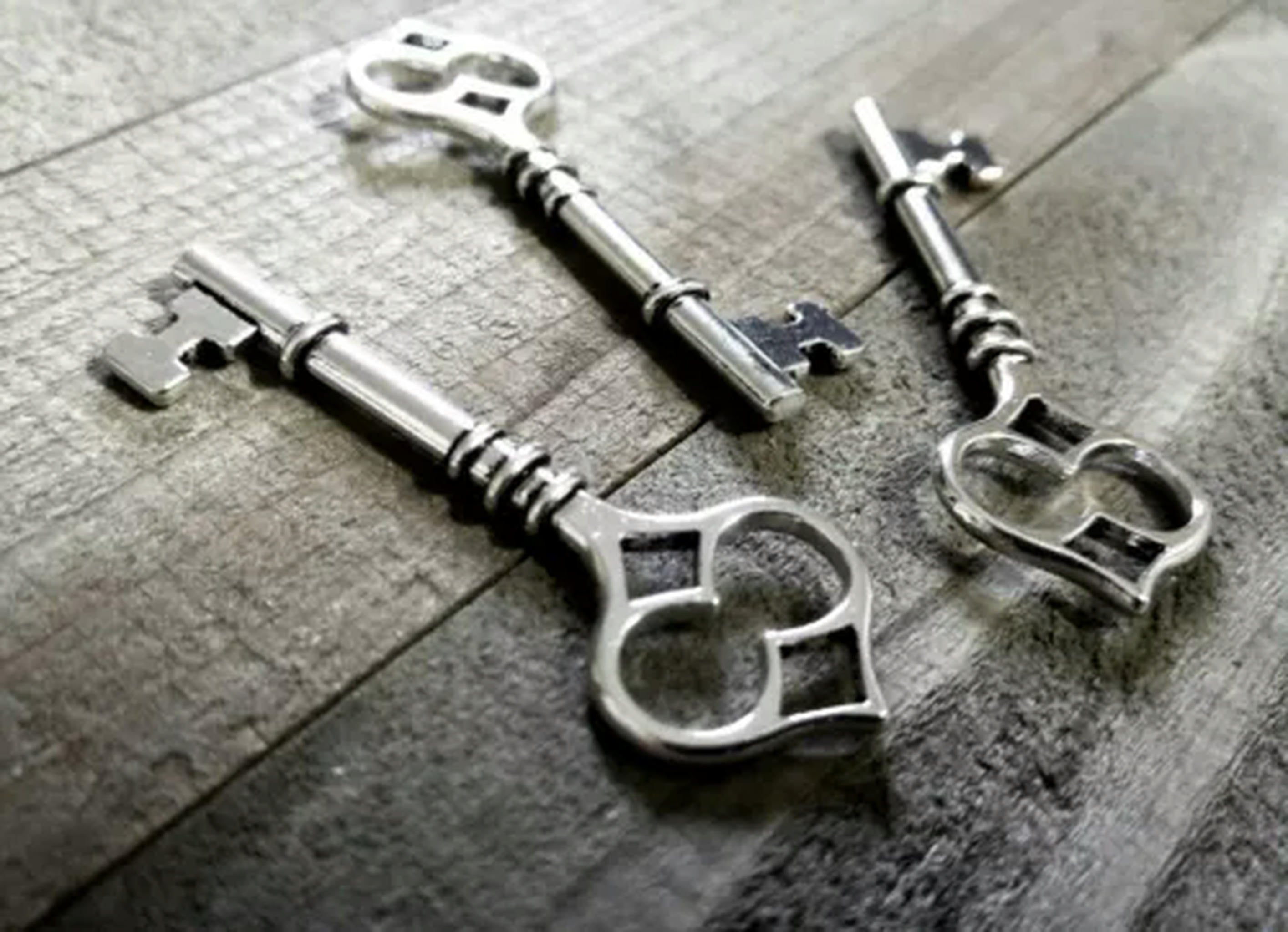 U8MO Skeleton Keys Lot Silver Steampunk Jewelry Supplies Set 60mm-5pc ...