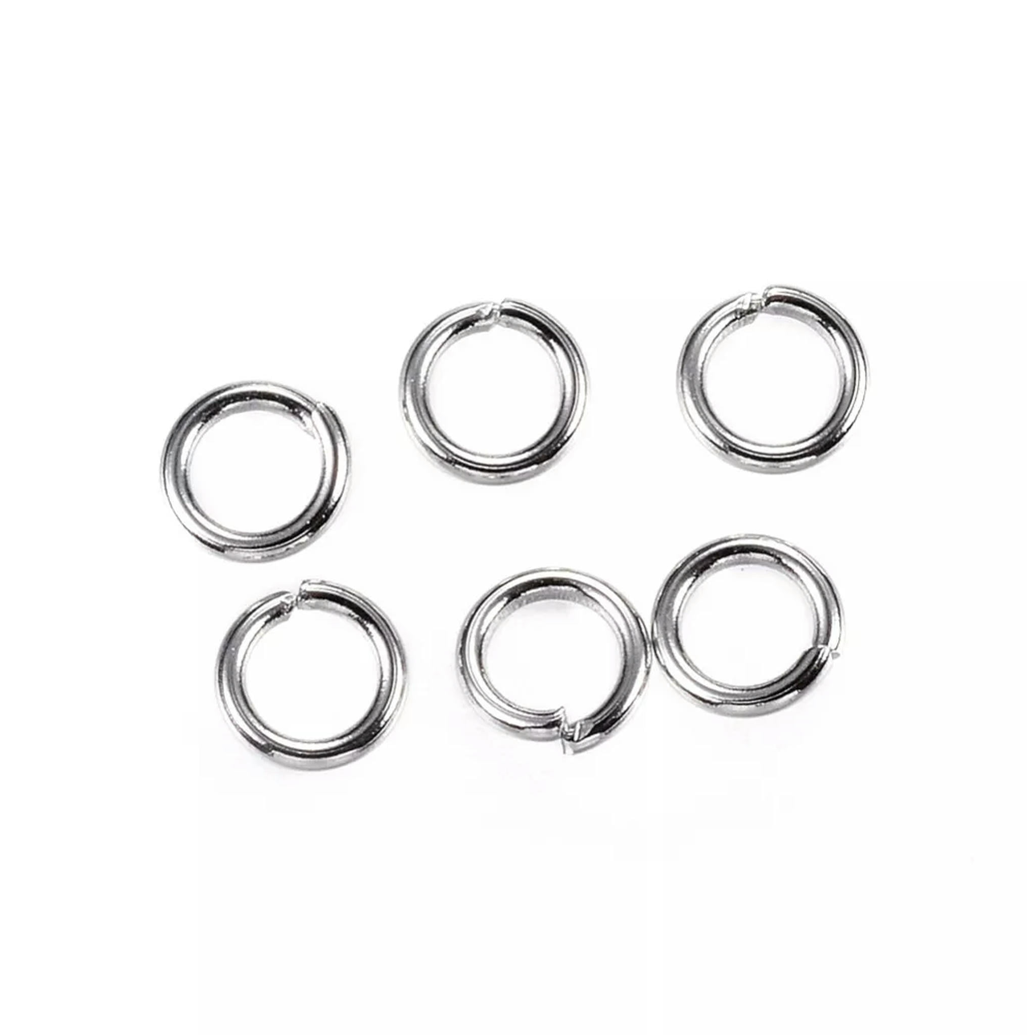 U8MO Stainless Steel Jump Rings 100pcs 4mm Split Rings BULK Silver ...