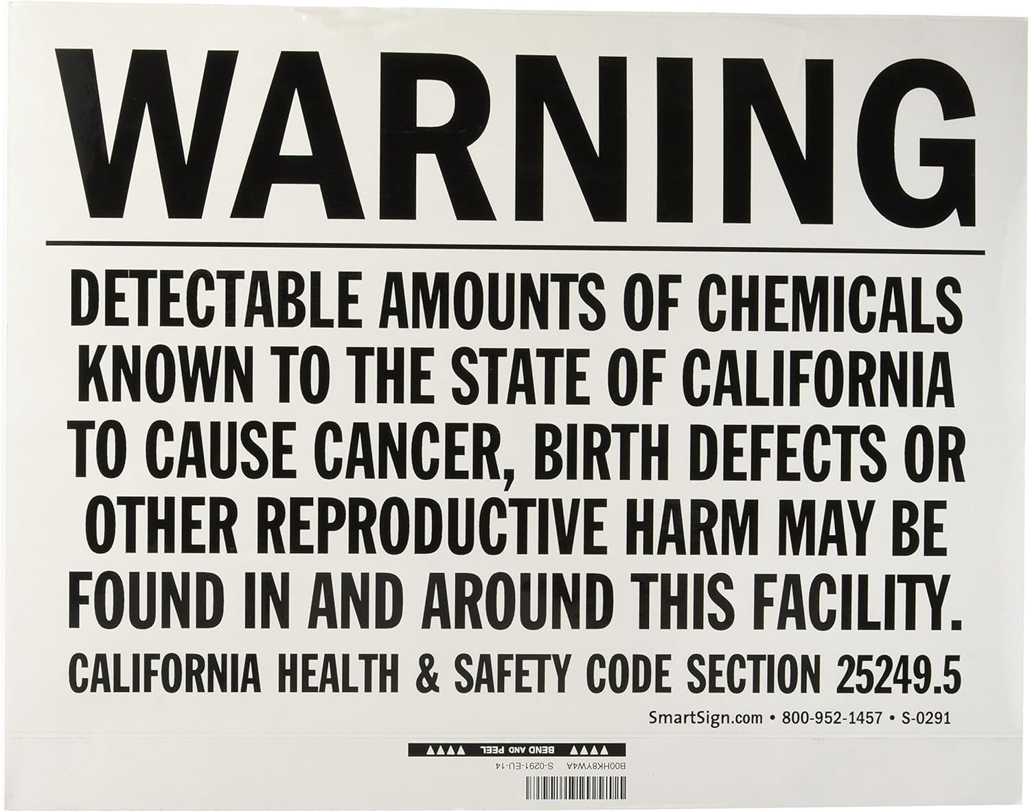 - U9-1180-NA_7x10 -U9-1180-NA California Prop 65 Warning Sign By | 7" x ...