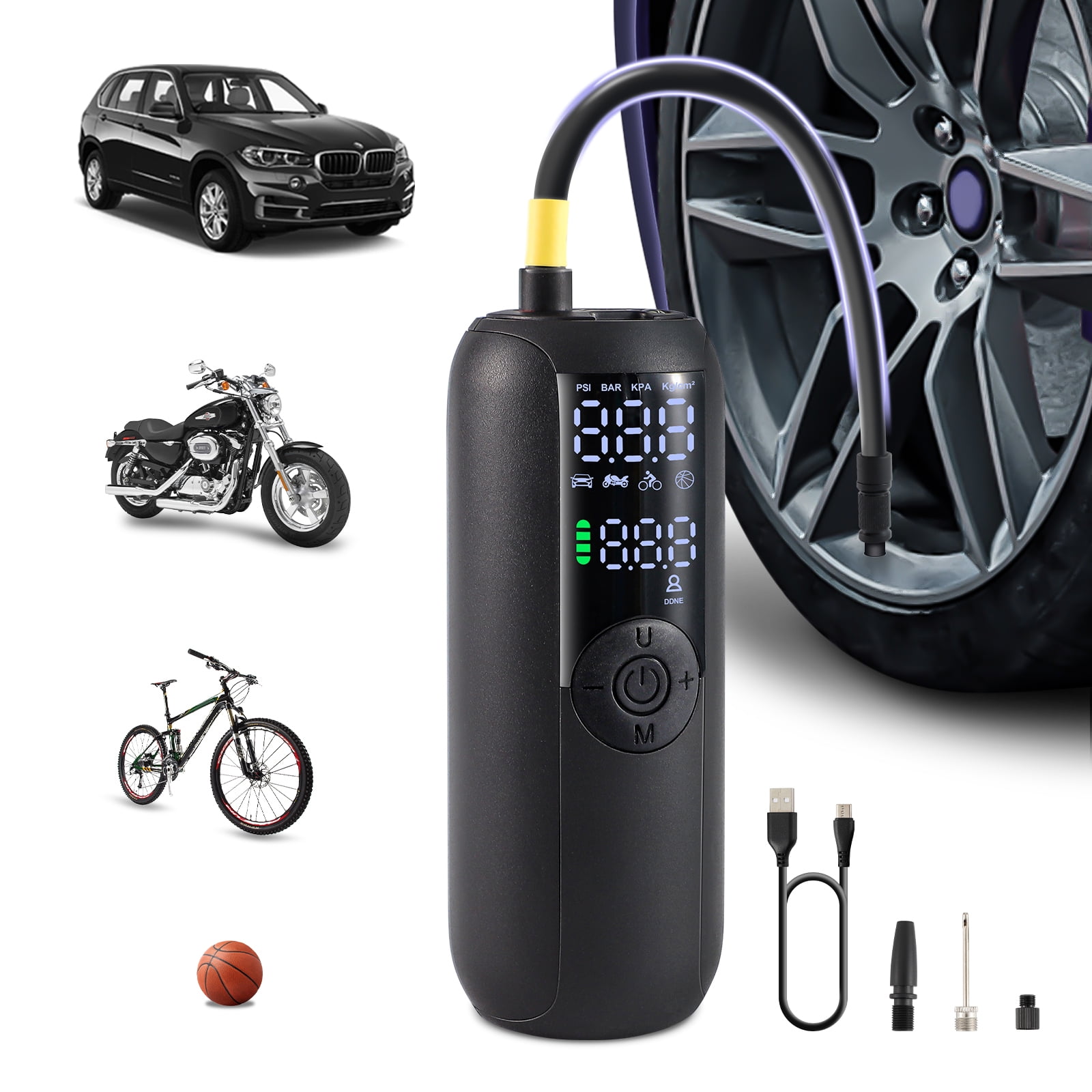 UABRLA Portable Tire Inflator,Tire Pump Car Tire Inflator with Digital ...