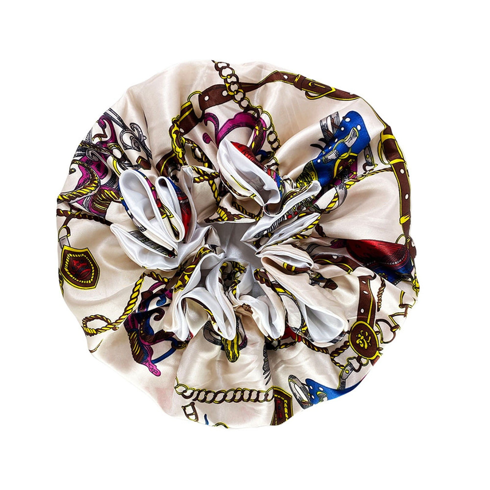 UACY Clearance Women’s Double-Layer Satin Sleep Bonnet Printed Lace ...