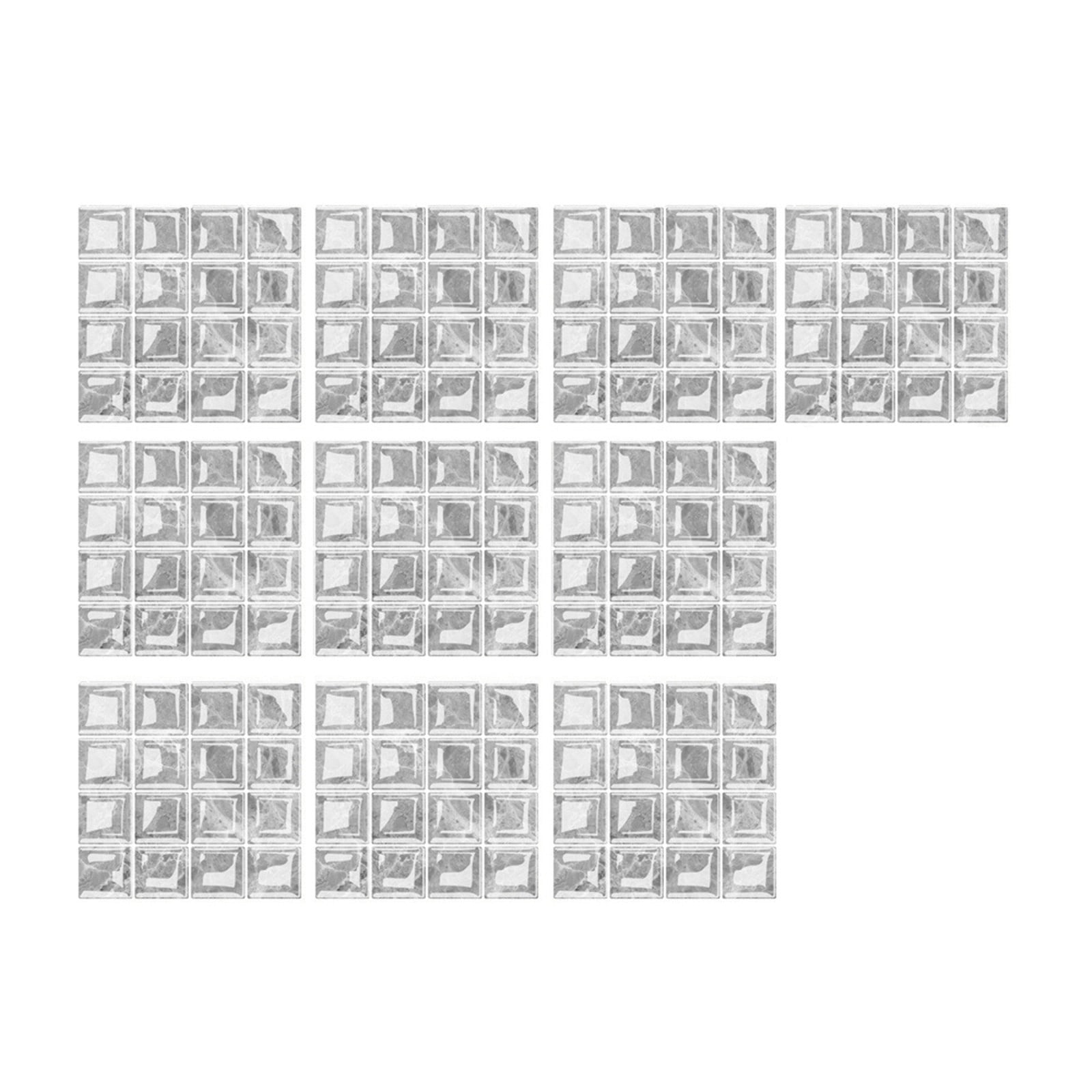 UAEBM 10-Piece 3D Crystal Tile Stickers - DIY Self-Adhesive Wall Decor ...