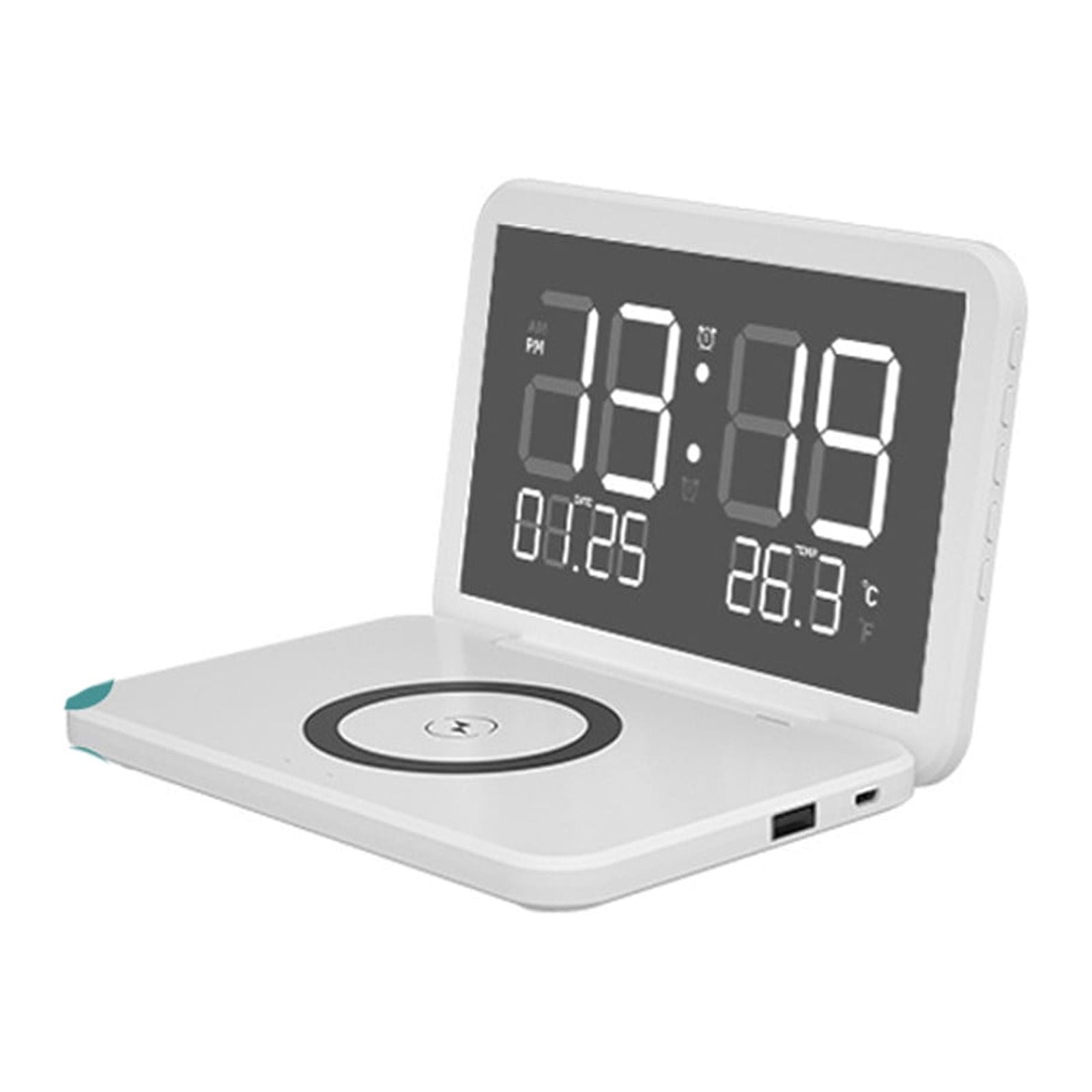 UAEBM Alarm Clock with Wireless Charging， Electronic Digital Calendar ...