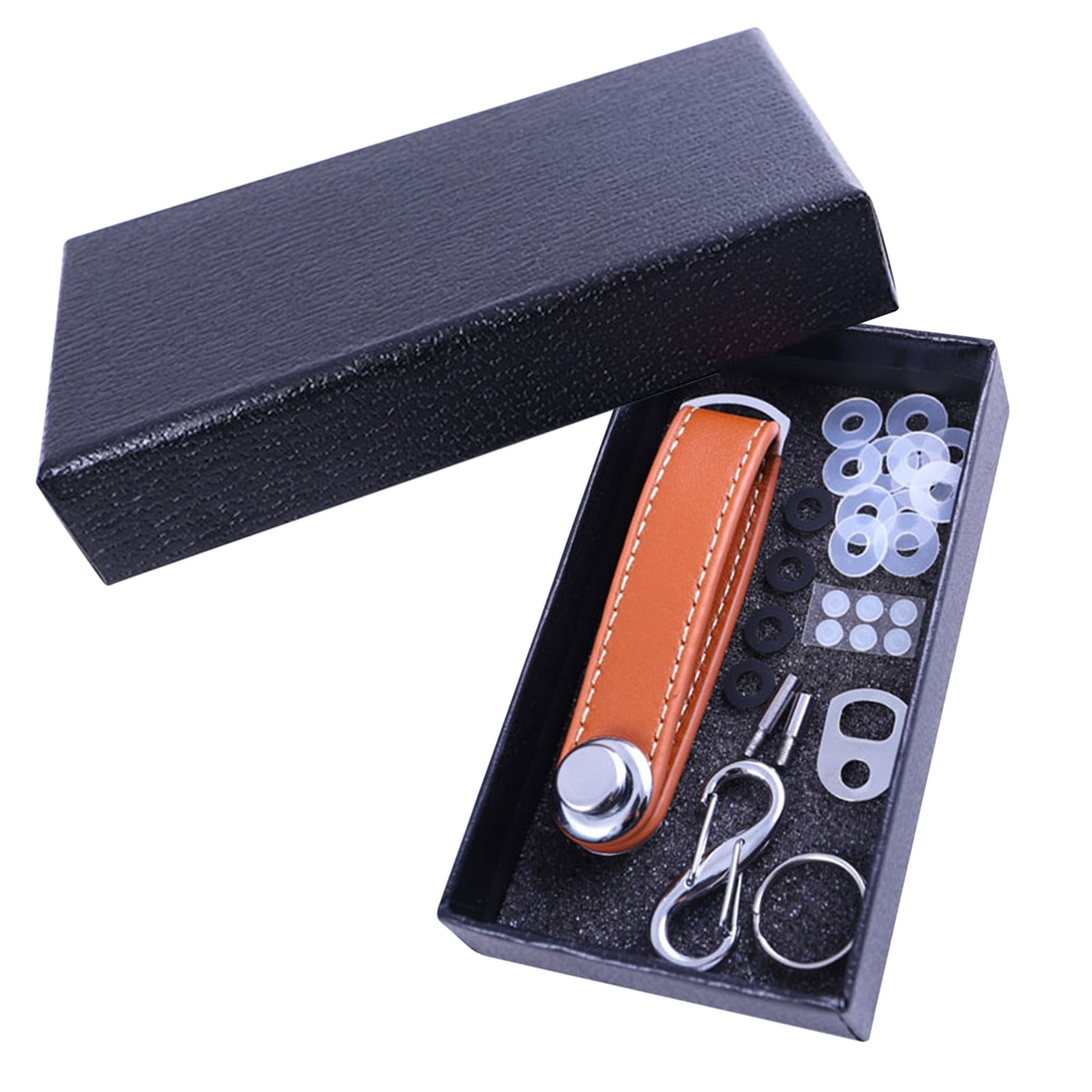 UAEBM Compact Leather Key Organizer, Slim Keychain Storage for 2-7 Keys ...