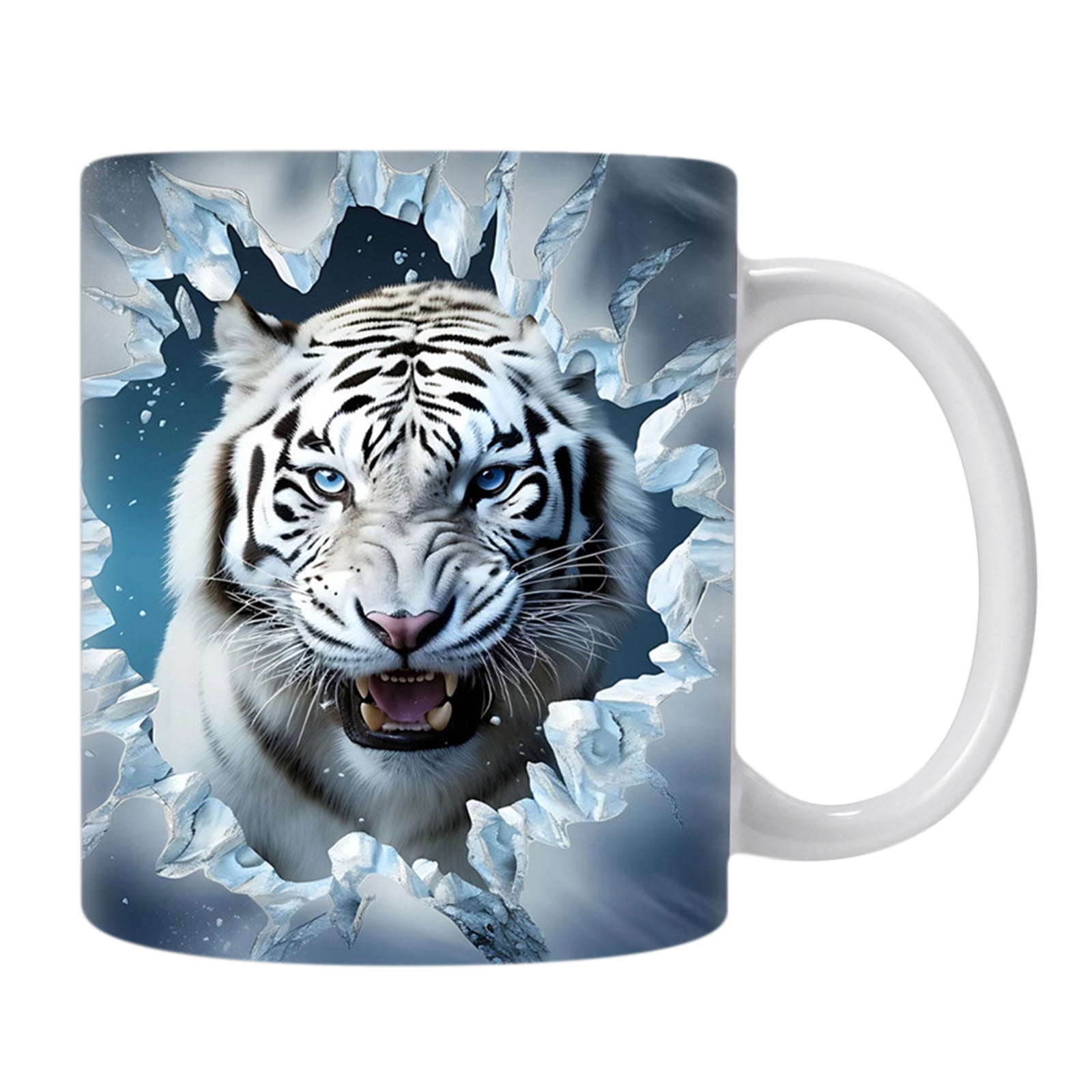UAEBM Fashionable Ceramic Cup, Multifunctional Baby Tiger Mug, Stylish ...