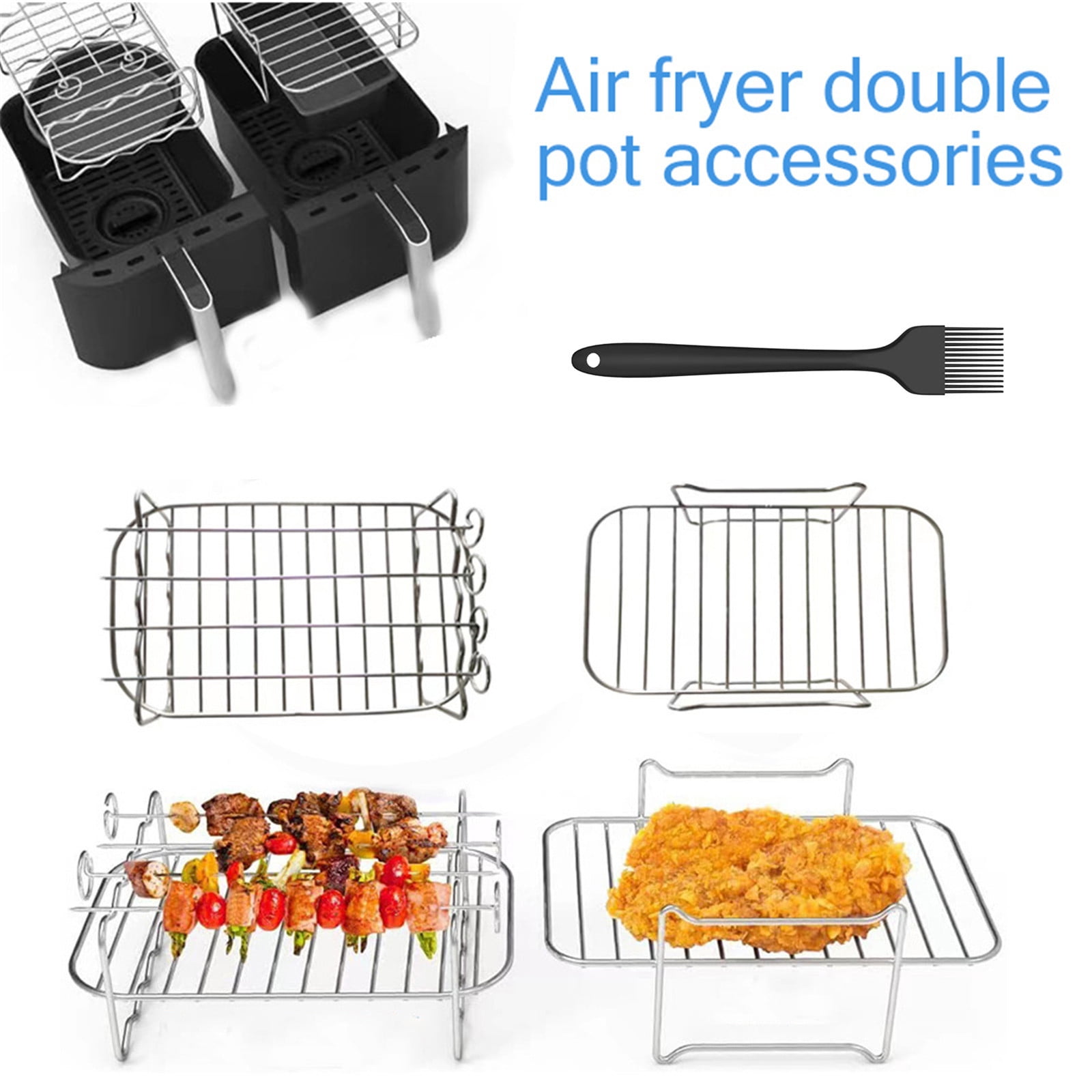 UAEBM Stainless Steel Airer Fryer Rack， Multi-Purpose Accessory for ...