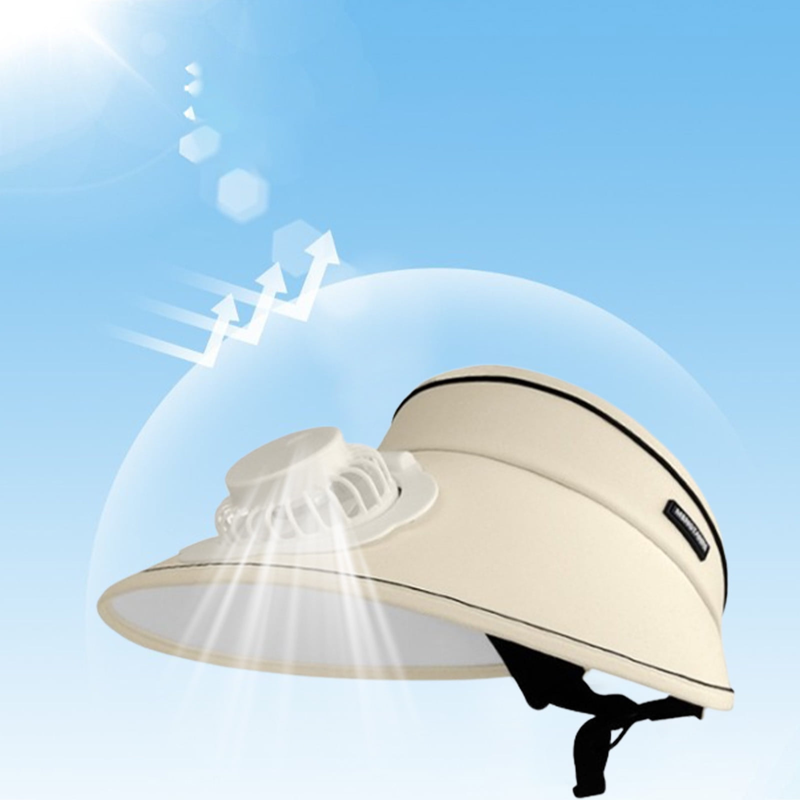 UAEBM Sun Hat with USB Charging Fan Sun Protection Sunshade Outdoor ...