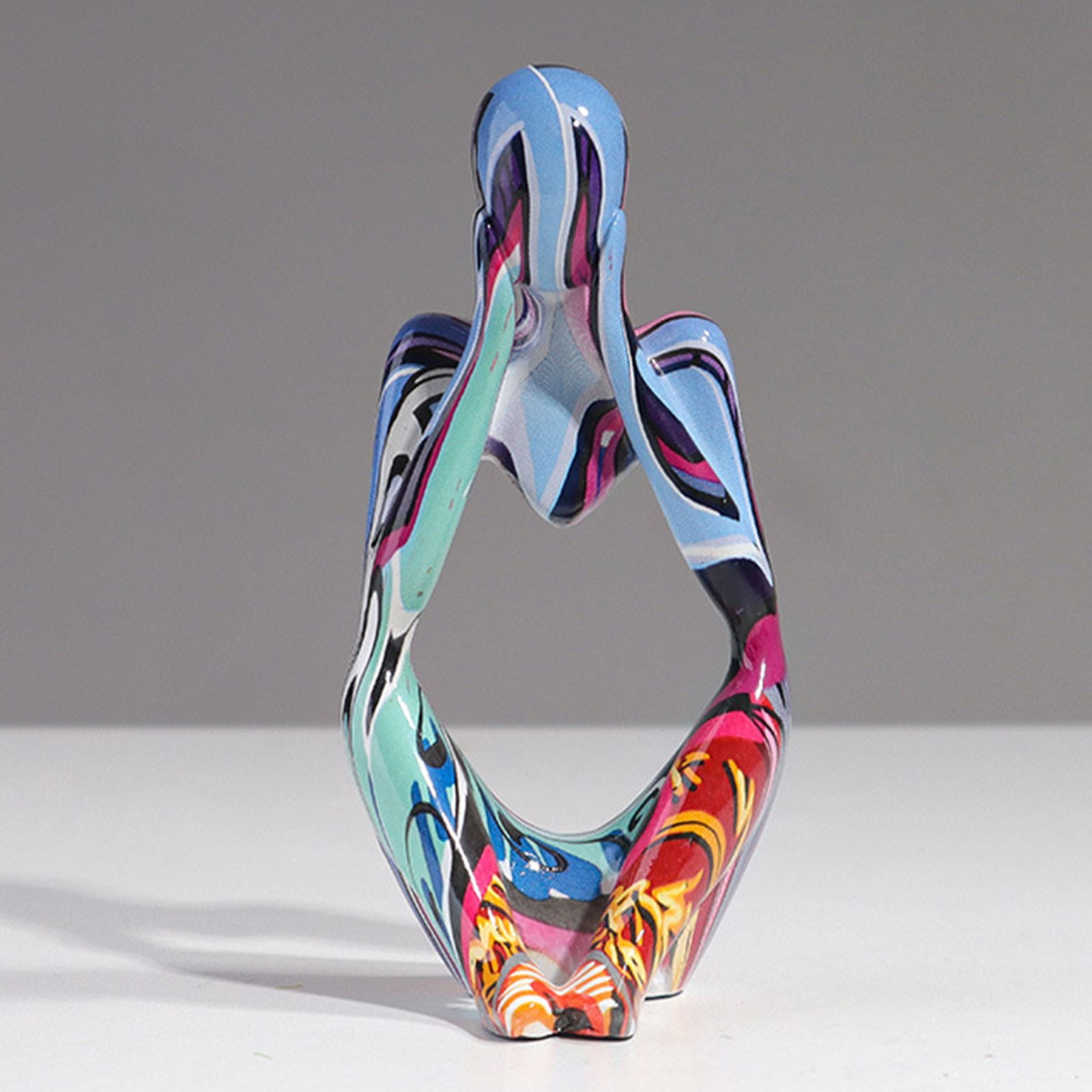UAEBM Thinker Statue Sculptures Colorful Graffiti Statue Sculpture ...