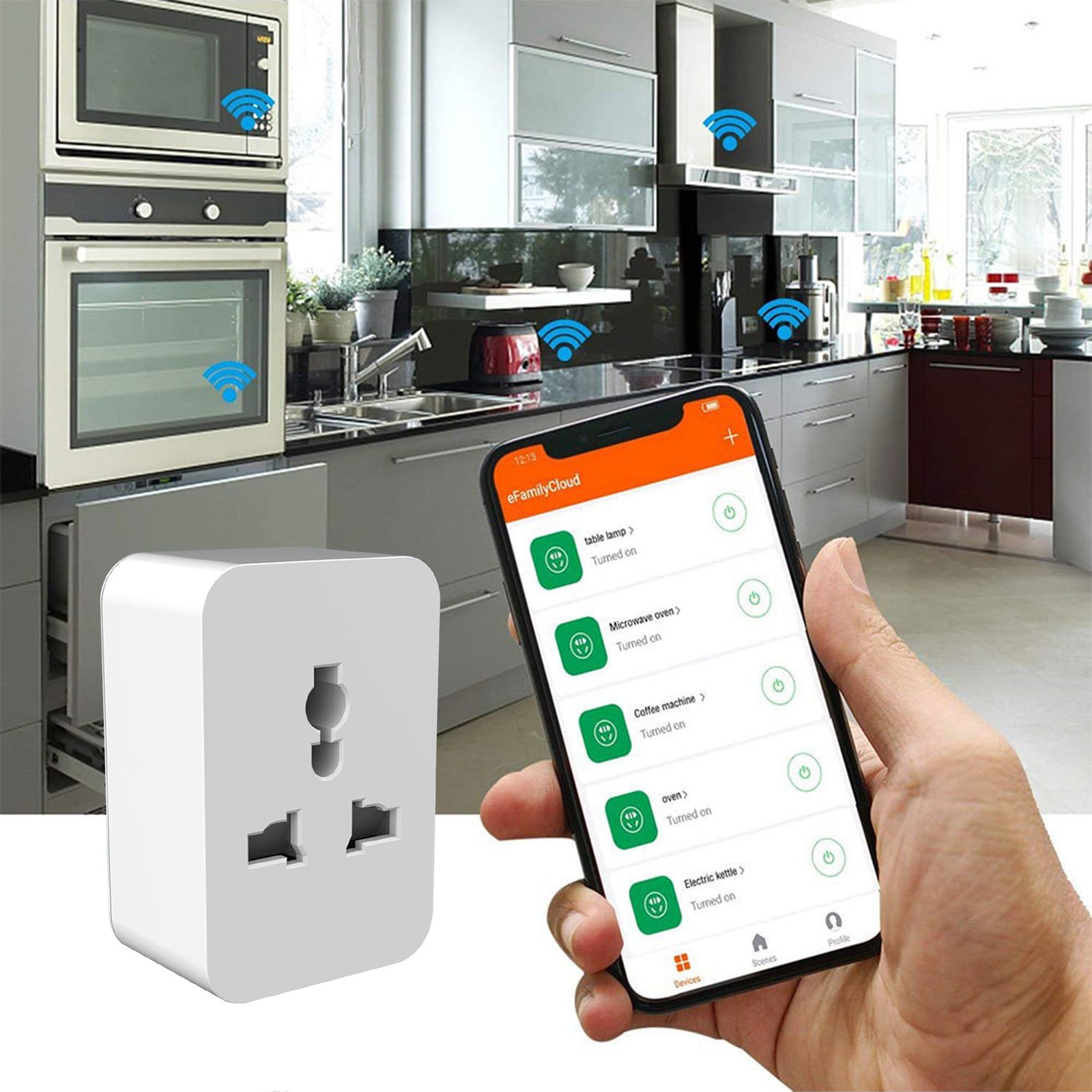 UAEBM WiFi Smart Plug with Remote Control & Timer Function & Power ...