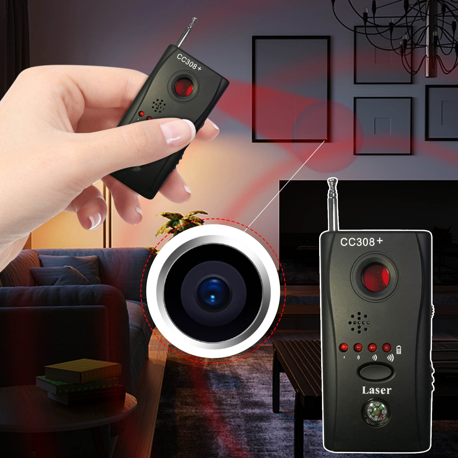 UAEBM Wireless GPS Signal Detector - Intelligent 5M Range Locator ...