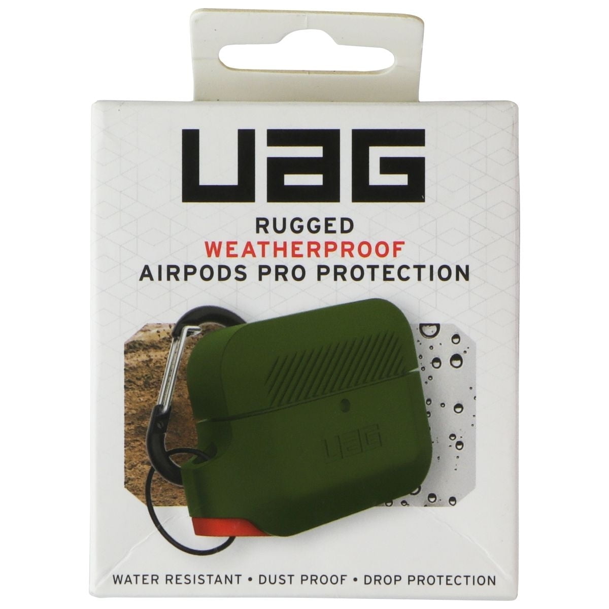 UAG AirPods Pro [Olive Drab/Orange] Full-Body Protective Water ...