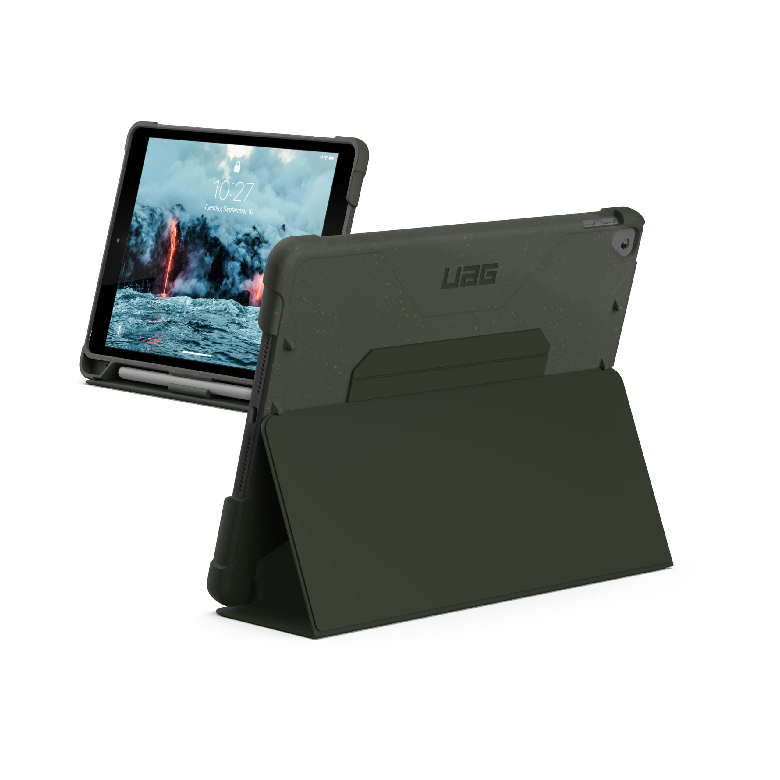 UAG iPad 10.2 inch 9th Generation 2021 & iPad 8th Generation 2020 Case Green Olive Rugged Multi ...