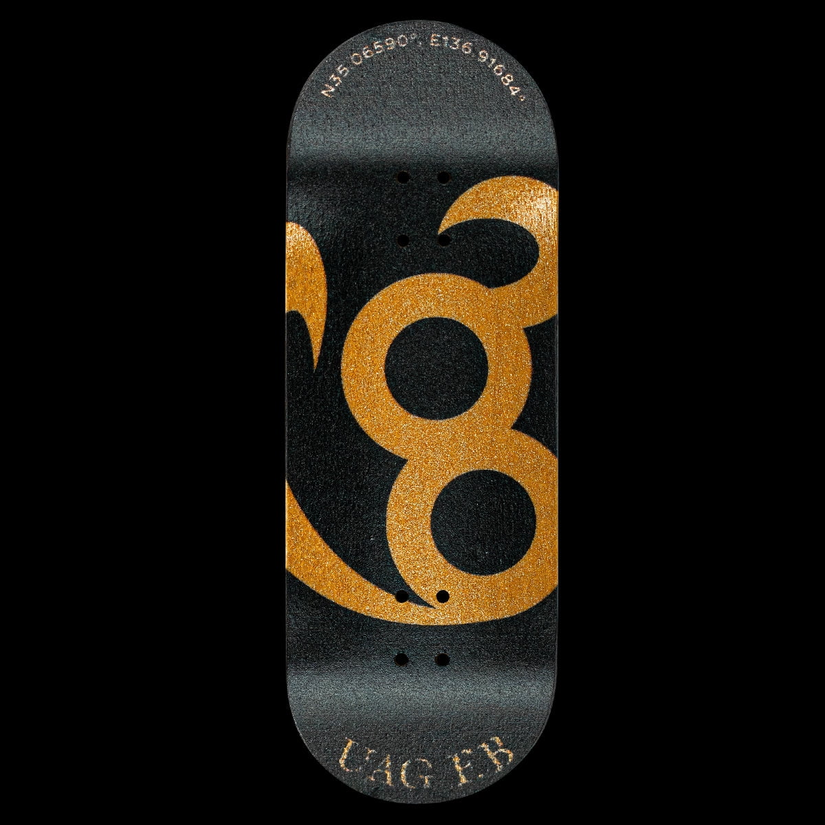 UAG FB UAG Fingerboard Deck - Overflow Logo Gold, 33.5mm - Walmart.com