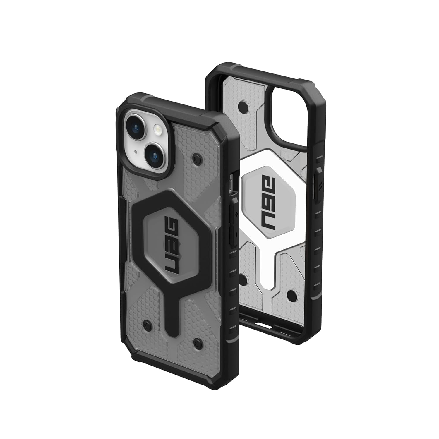 UAG iPhone 15 Case 6.1" Pathfinder Clear Ash/Black Built-in Magnet ...