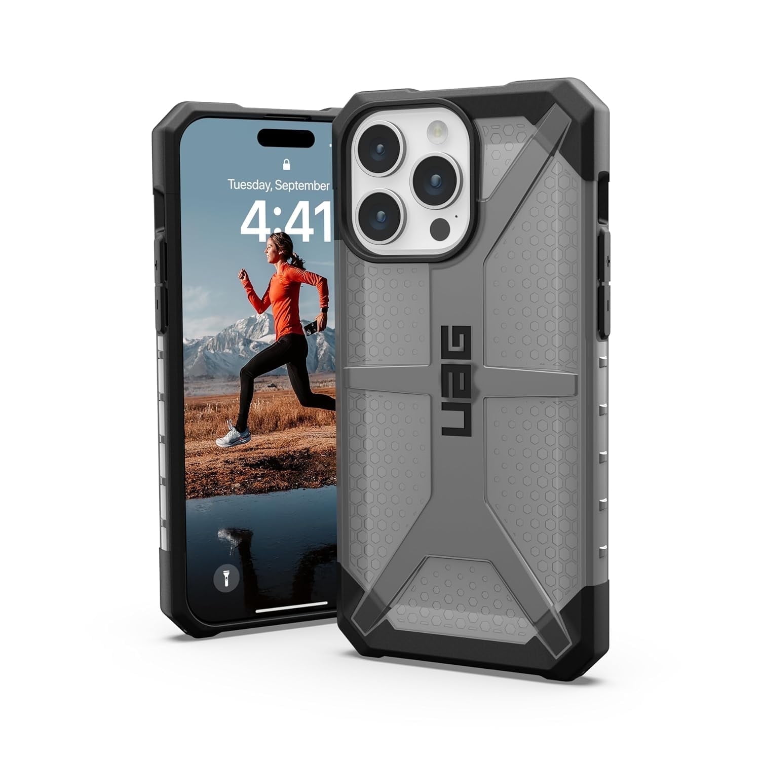 UAG Case for iPhone 15 Pro Max, 6.7" Plasma Ash Rugged Cover, Military ...