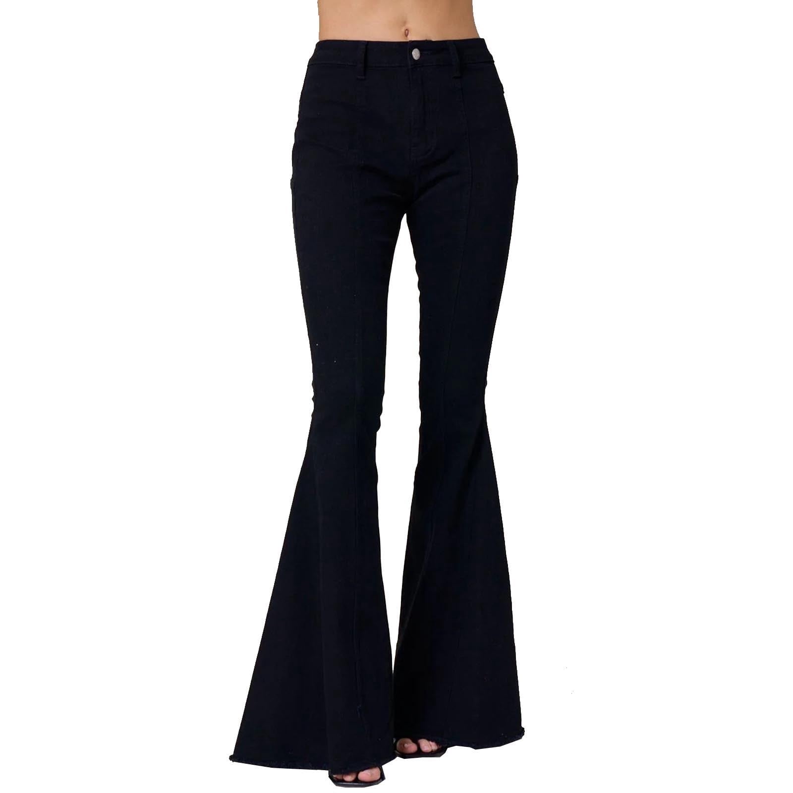 UAMVSH Bell Bottom Jeans for Women Trendy Stars Graphic Ladies Bootcut ...