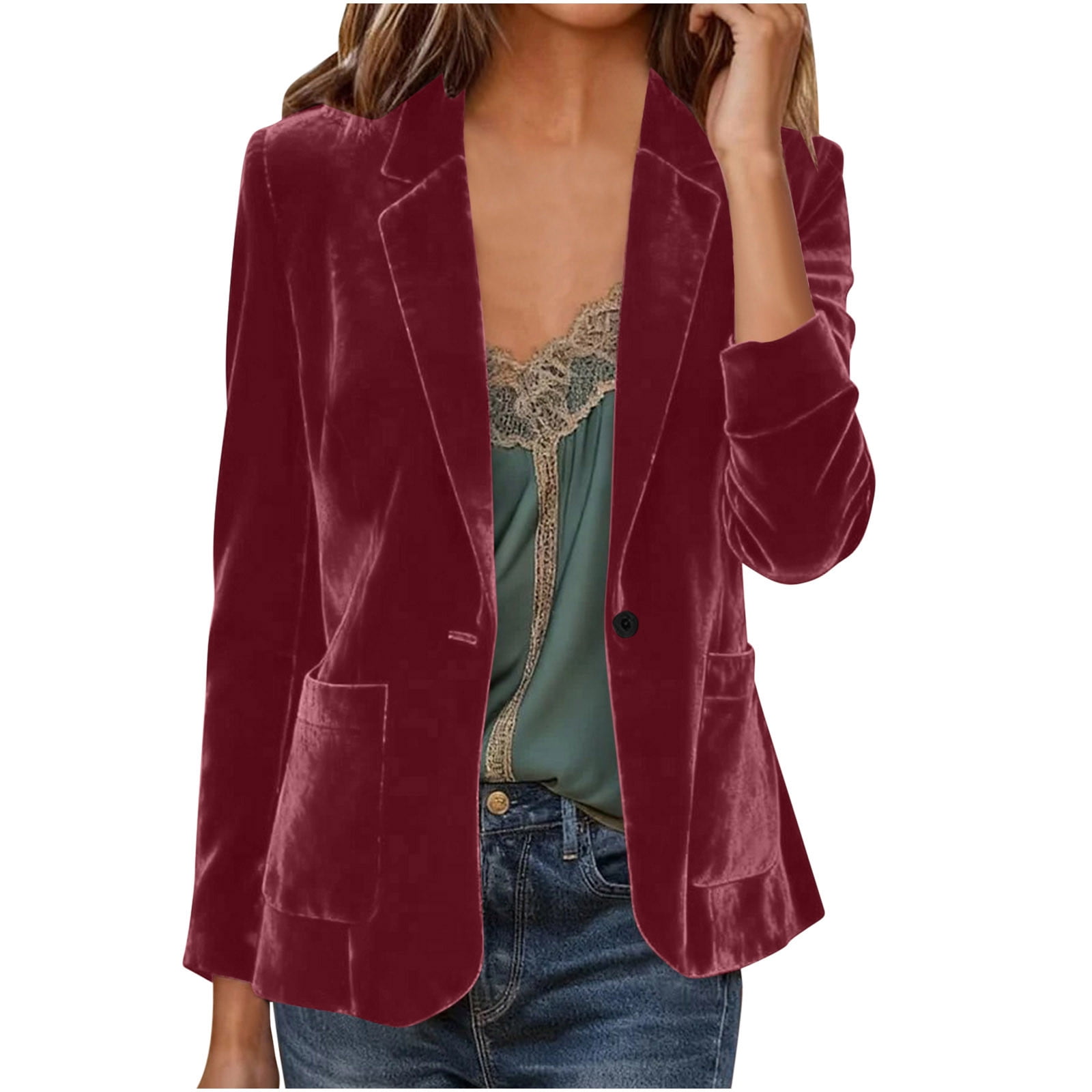 UAMVSH Blazers for Women Business Casual Long Sleeve Work Suit Comfy ...