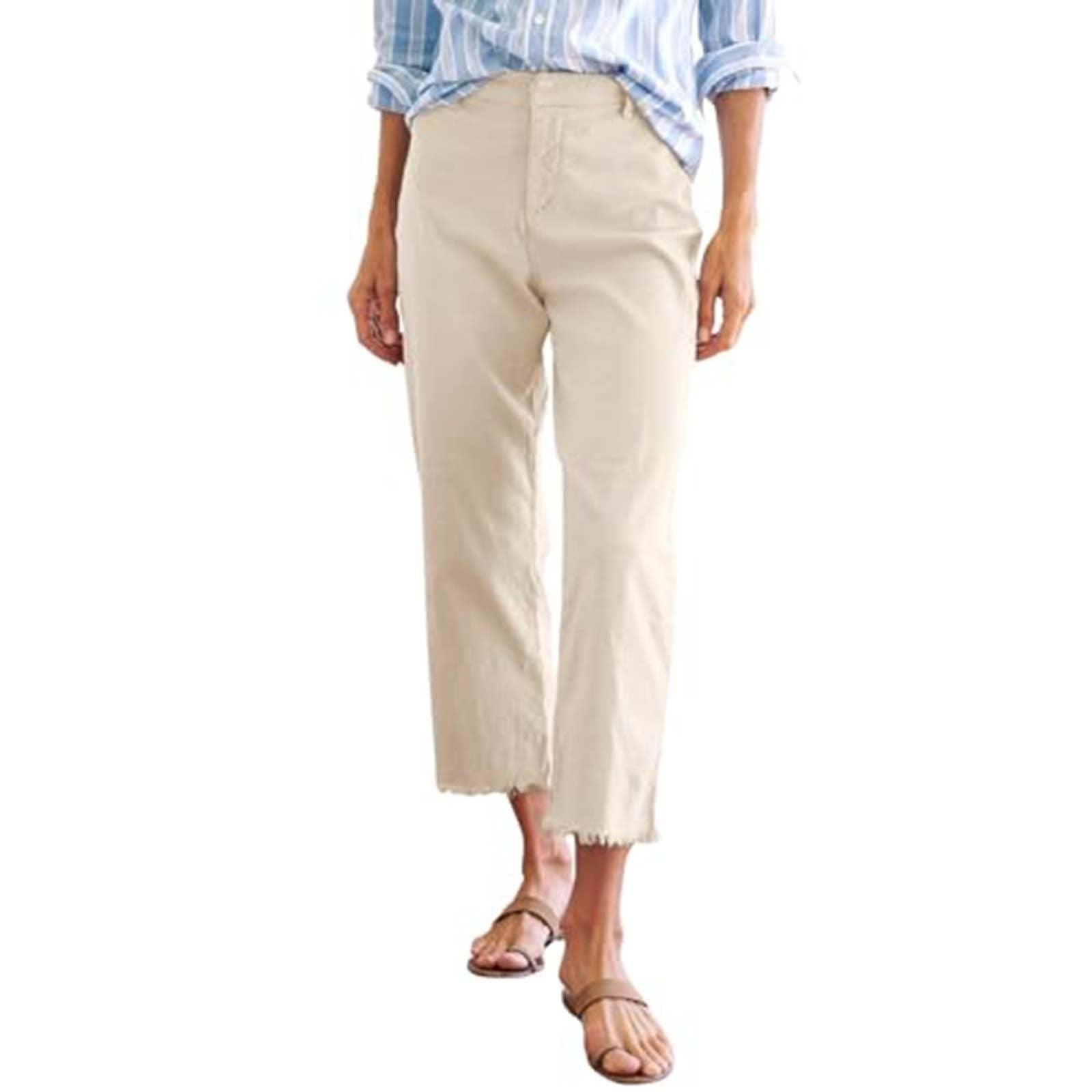 UAMVSH Dress Capri Pants for Women High Waist Straight Leg Business ...