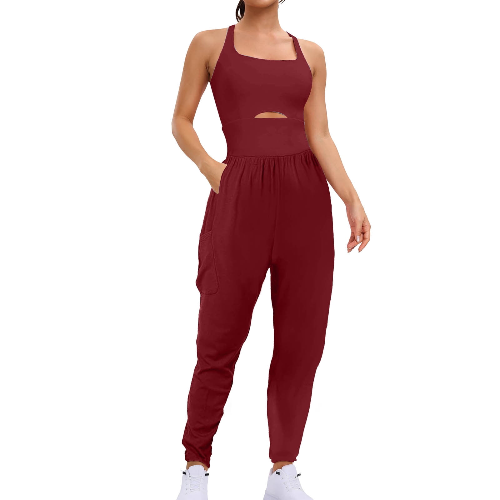 UAMVSH Womens Running Workout Athletic Rompers Hiking Outfits Gym ...