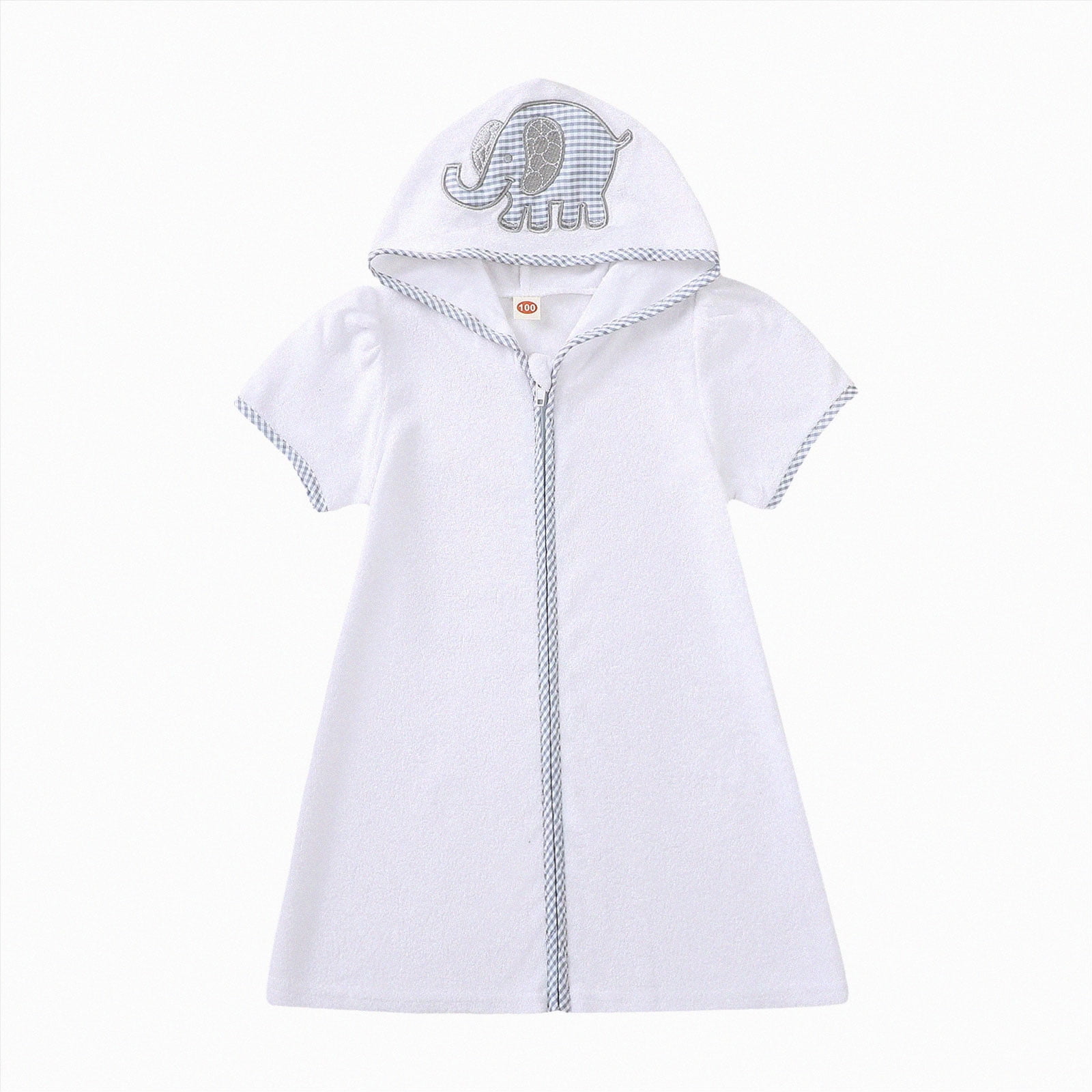 UAYOTSE Boys Girls Terry Cloth Swim Cover Up Zip Up Hooded Bathing Suit ...